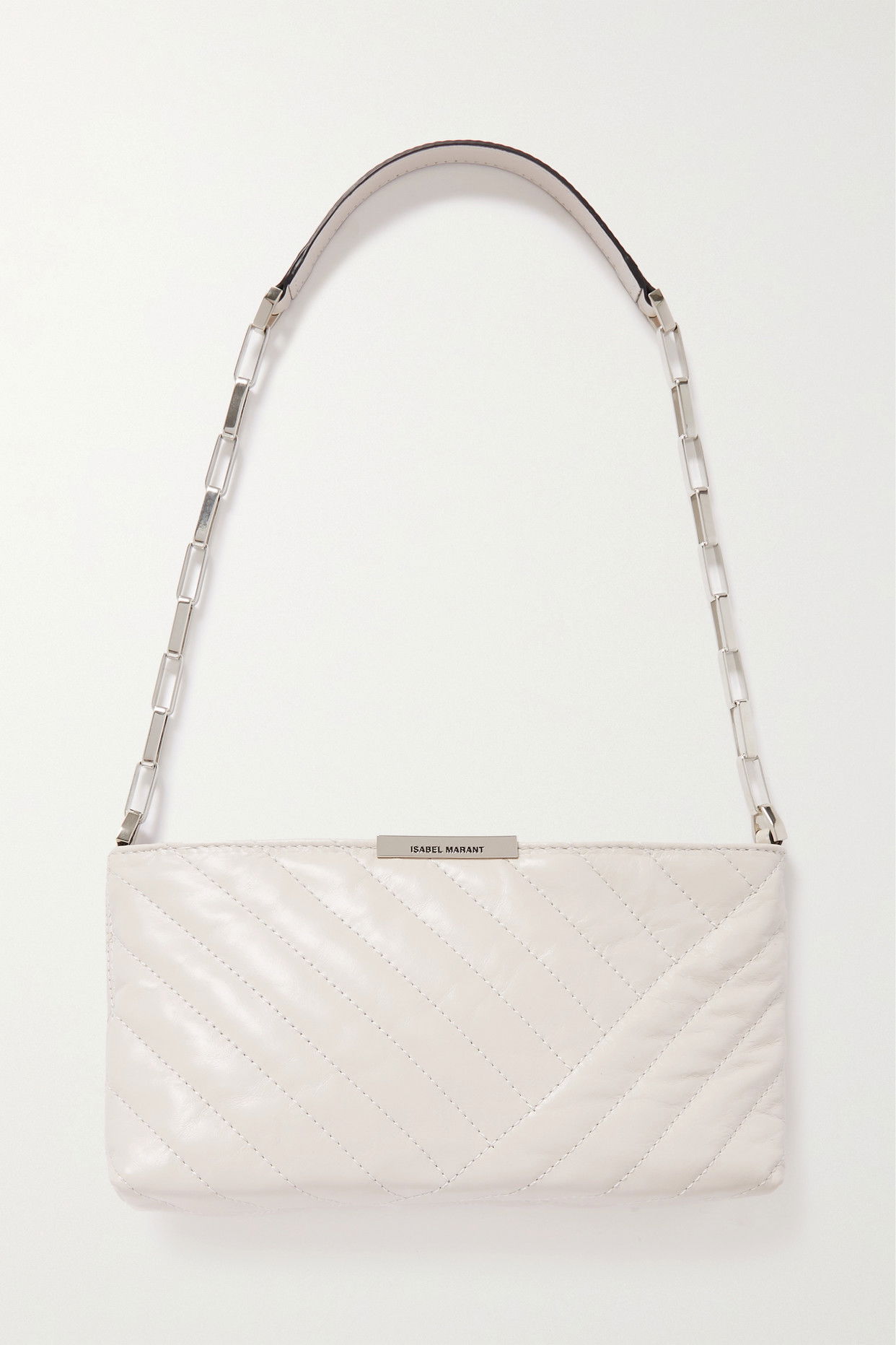 ISABEL MARANT Baguette Merine Quilted Leather Shoulder Bag in Off-white ...