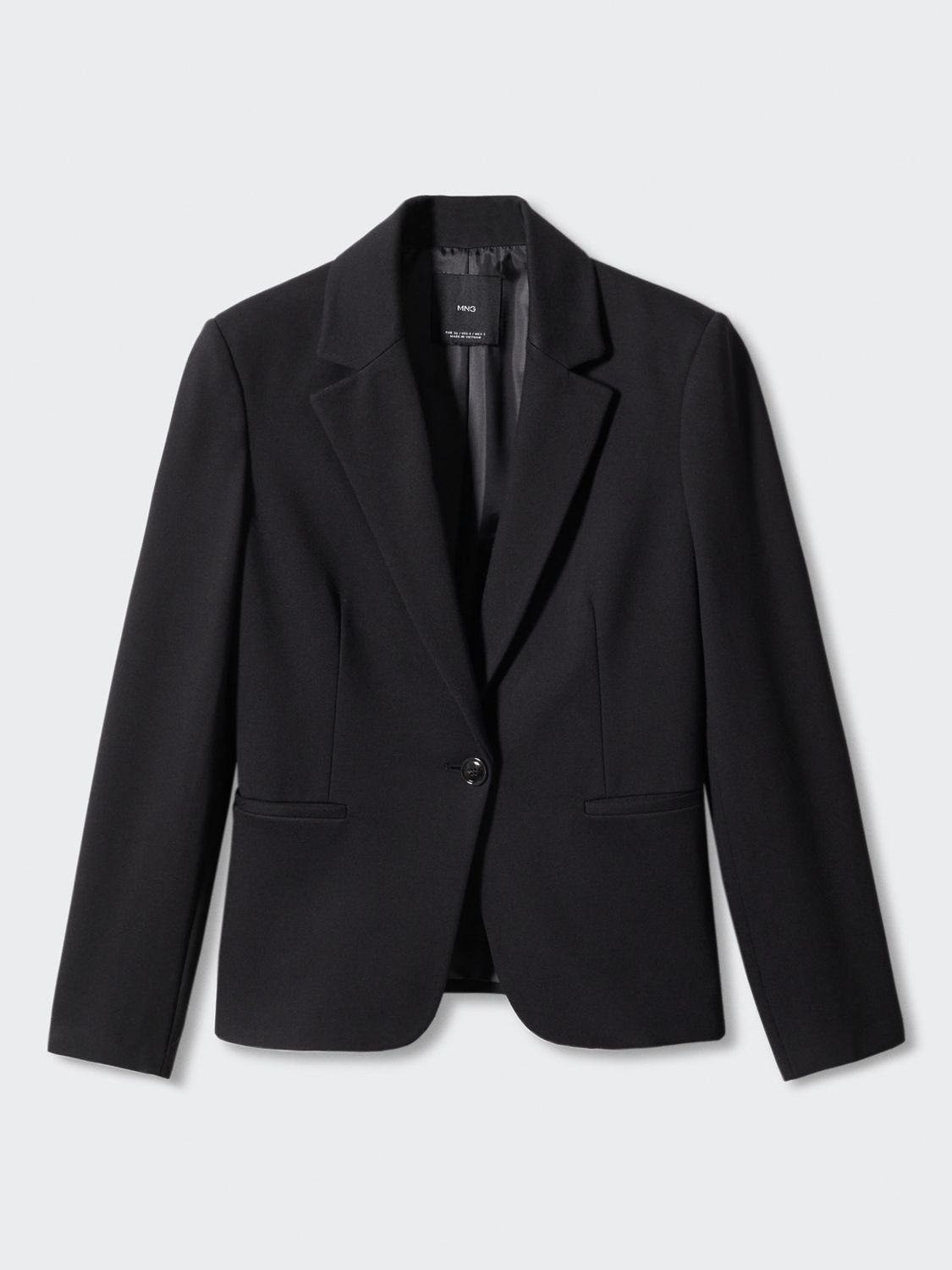 MANGO Paloma Fitted Blazer in Black | endource
