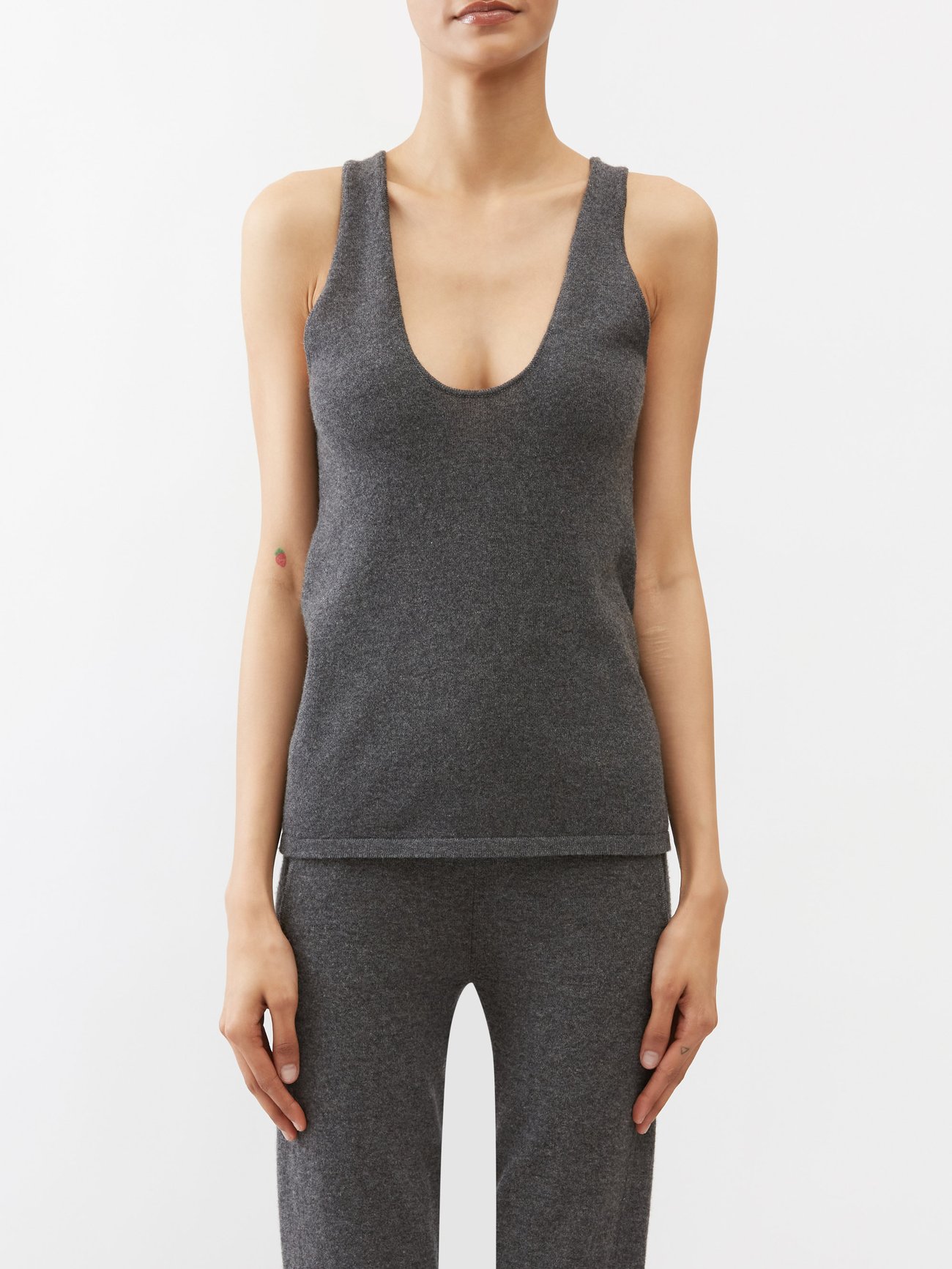 SAINT LAURENT Cashmere Scoop-Neck Tank Top | endource
