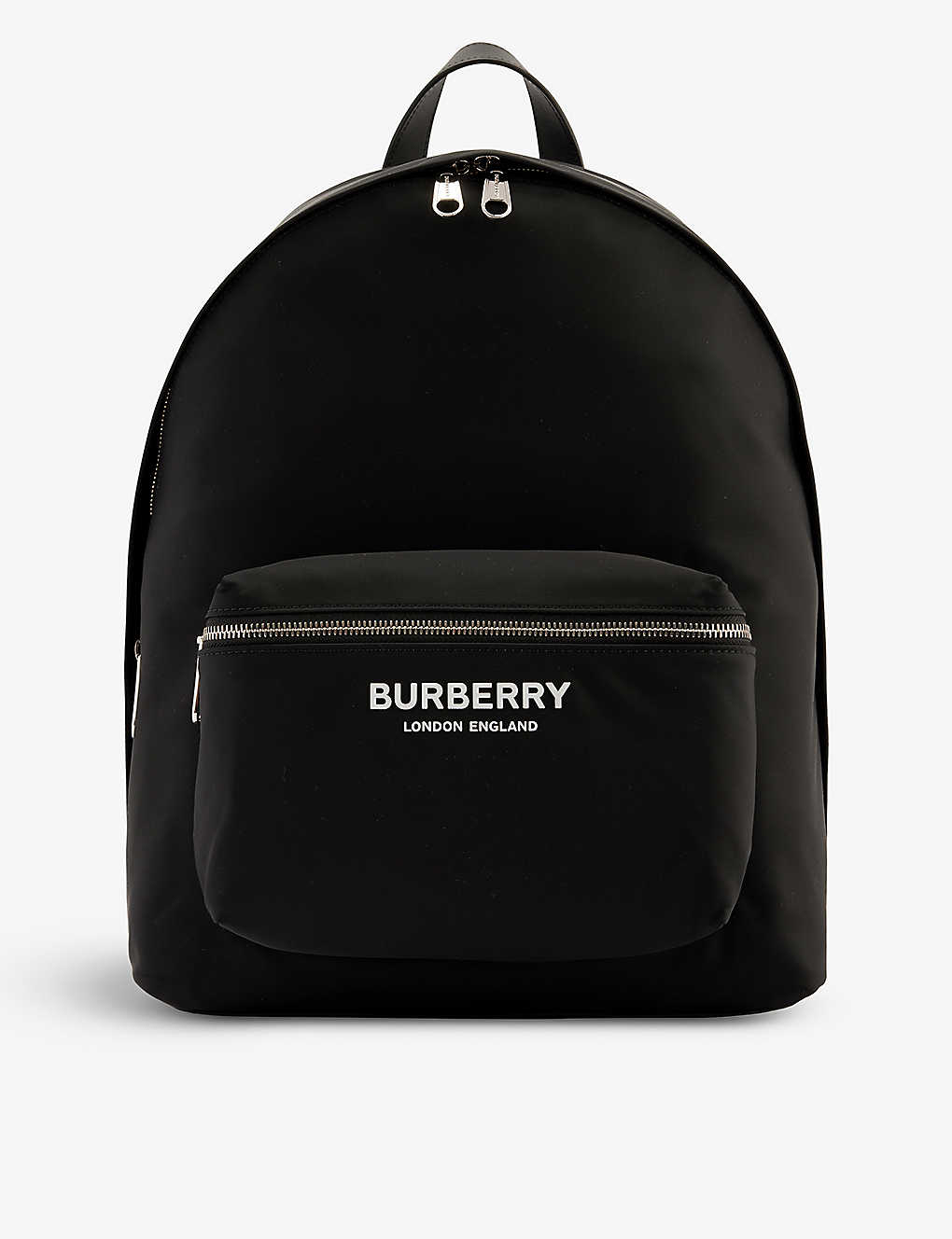 BURBERRY Jett Brand-Print Shell Backpack in BLACK | endource
