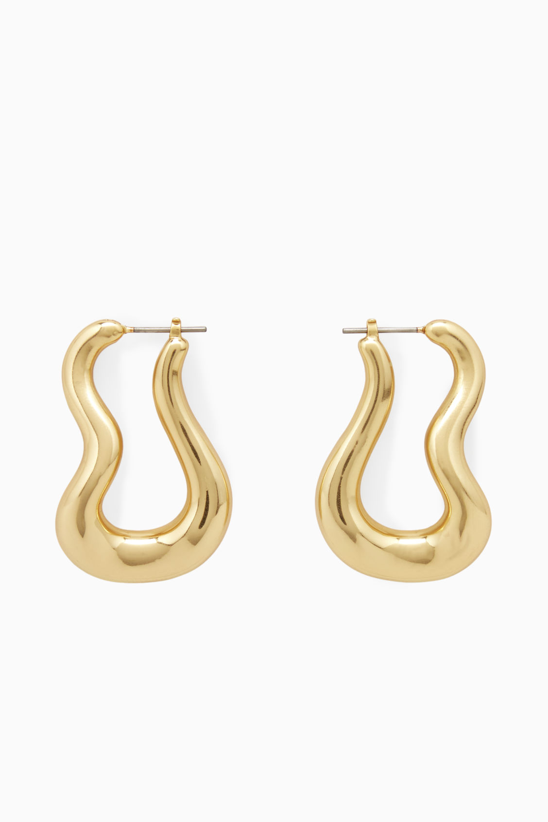 COS Wavy Hoop Earrings in GOLD | Endource