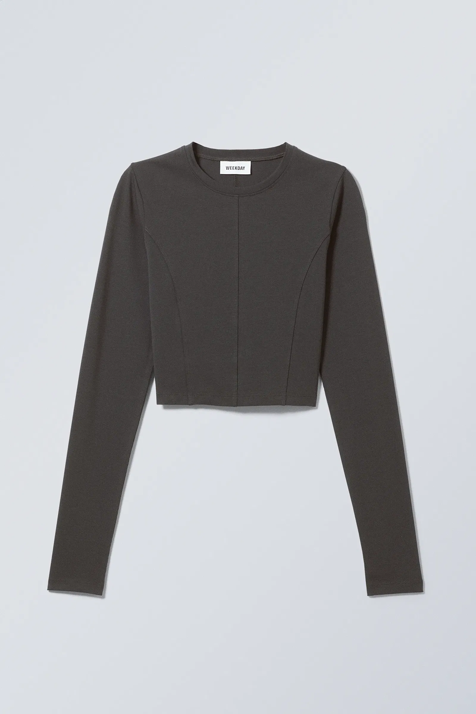 WEEKDAY Seam Long Sleeve Crop Top | endource