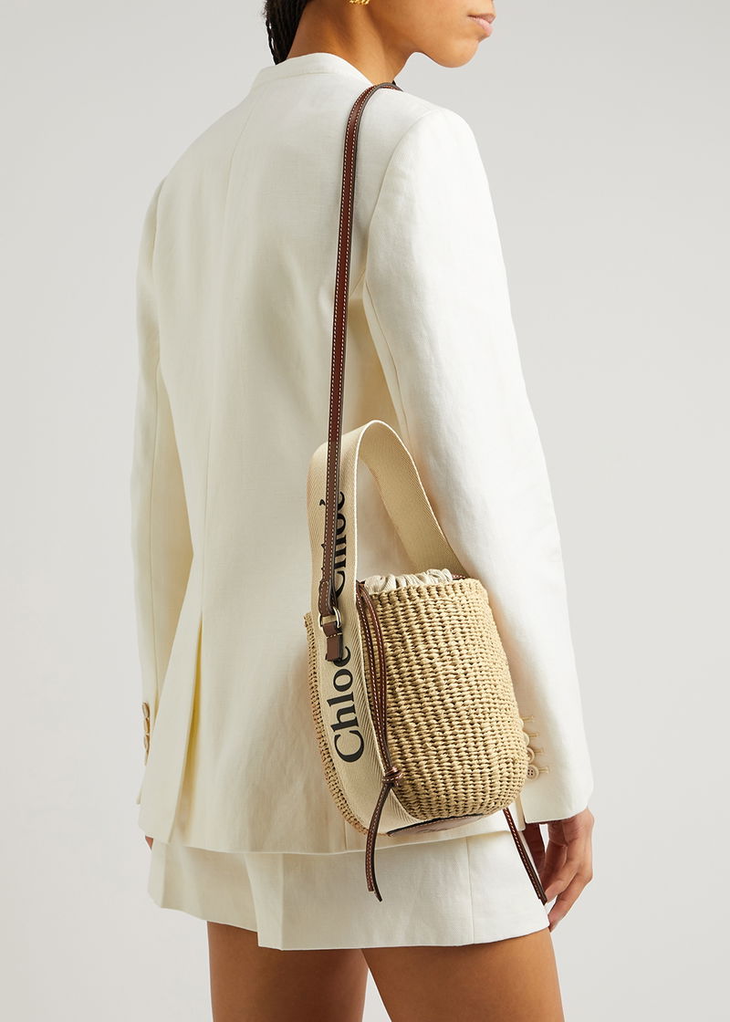 CHLOÉ Woody Small Raffia Bucket Bag | endource