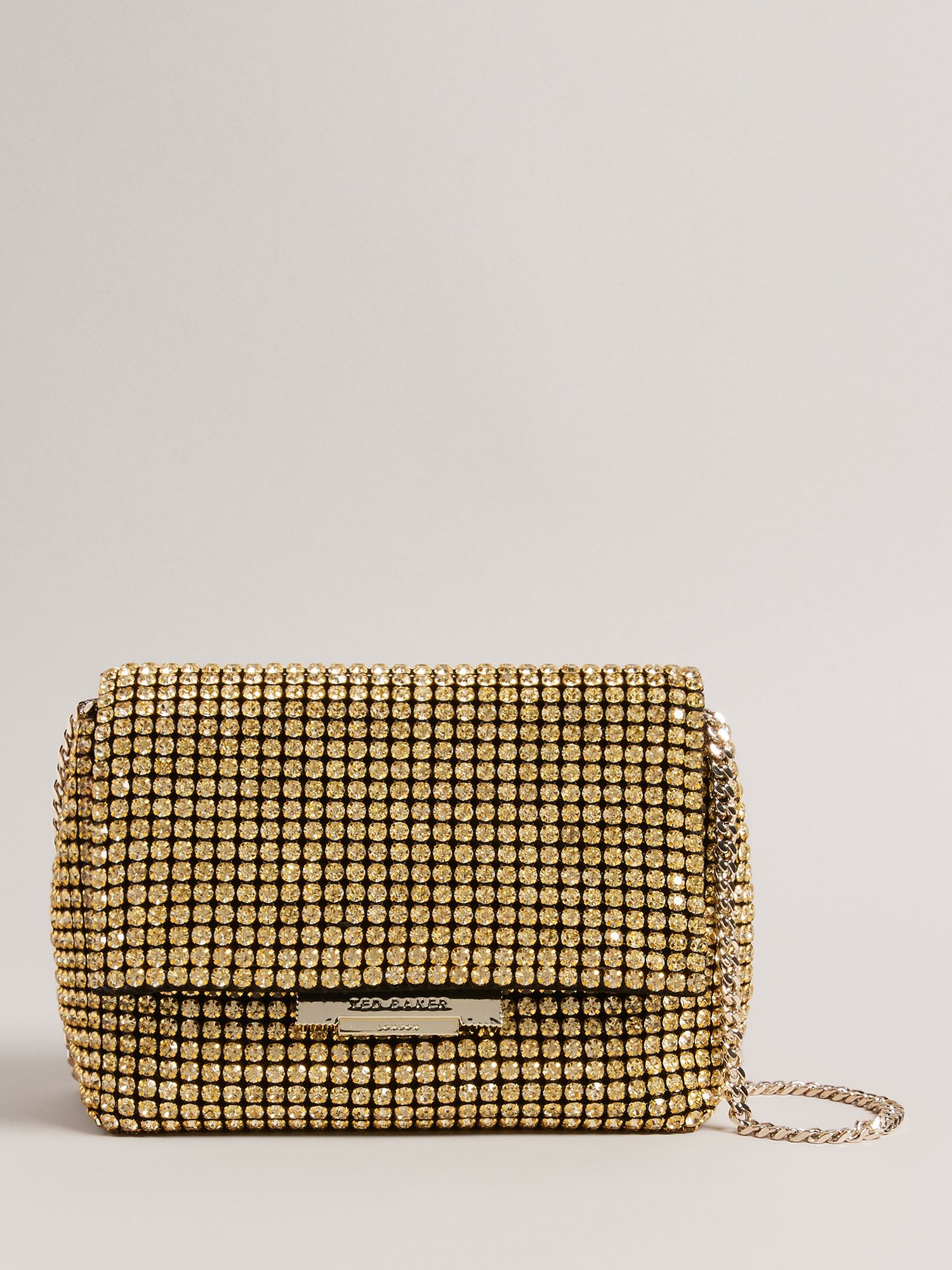 TED BAKER Gliters Crystal Mini Crossbody Bag in Yellow Light | endource