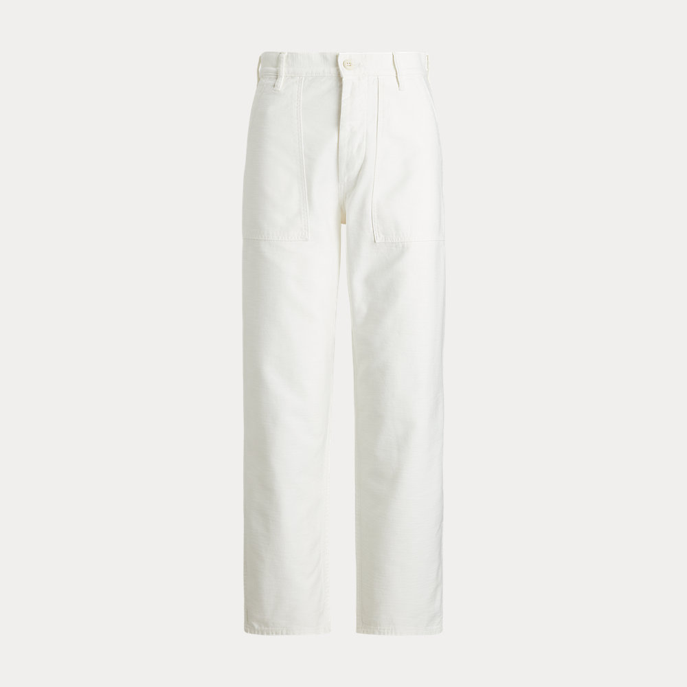 POLO RALPH LAUREN Cotton Sateen Utility Trouser in Blue | endource