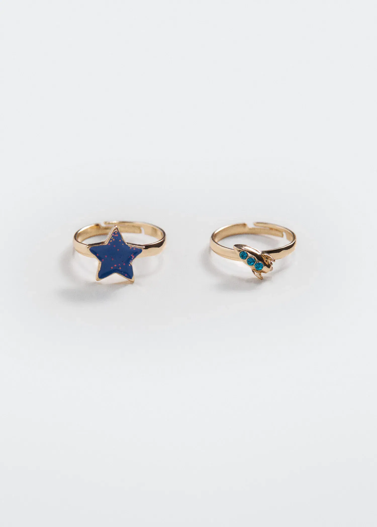 MANGO 2-Pack Combined Rings in Gold | Endource