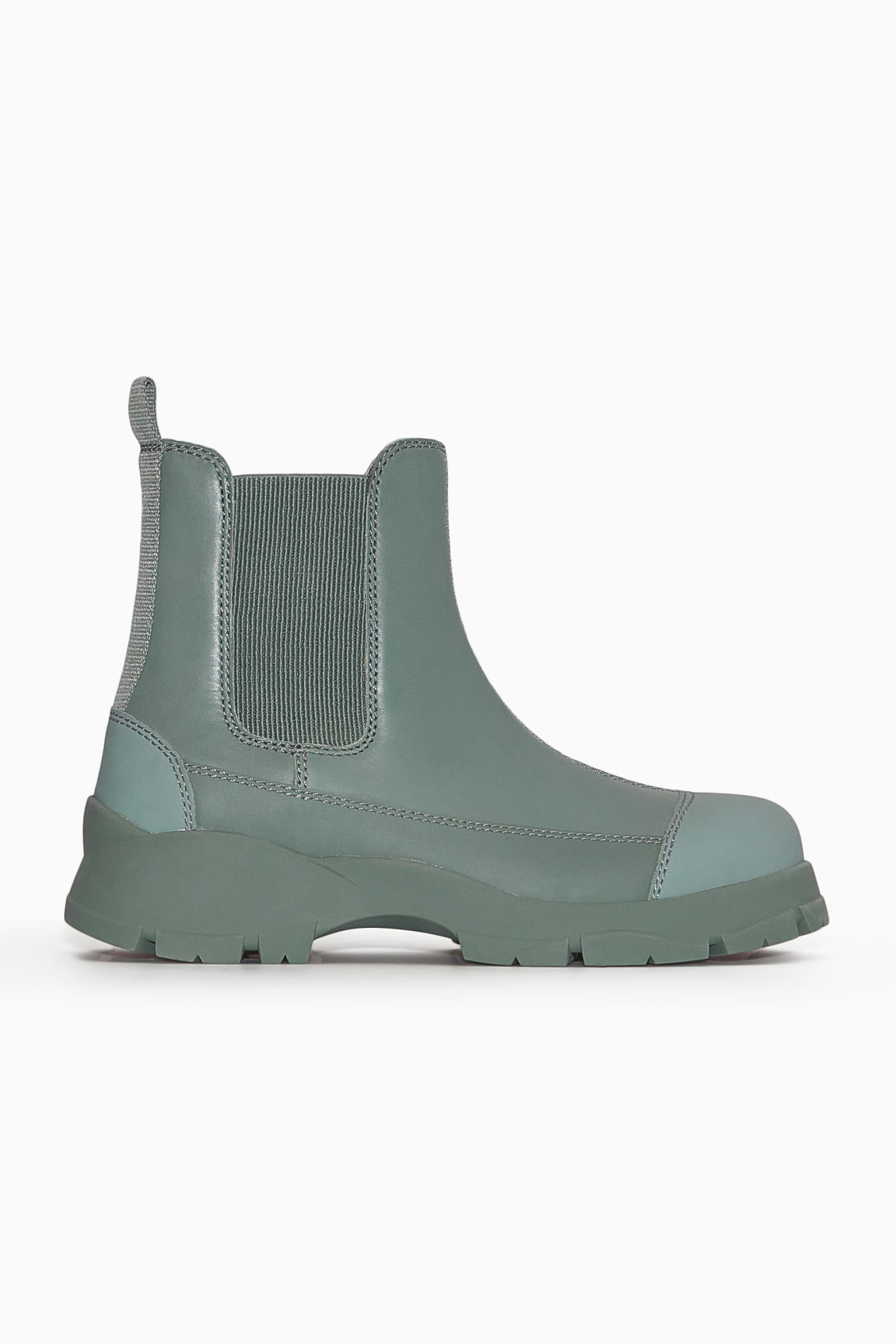 COS Rubber-Trimmed Leather Chelsea Boots | endource