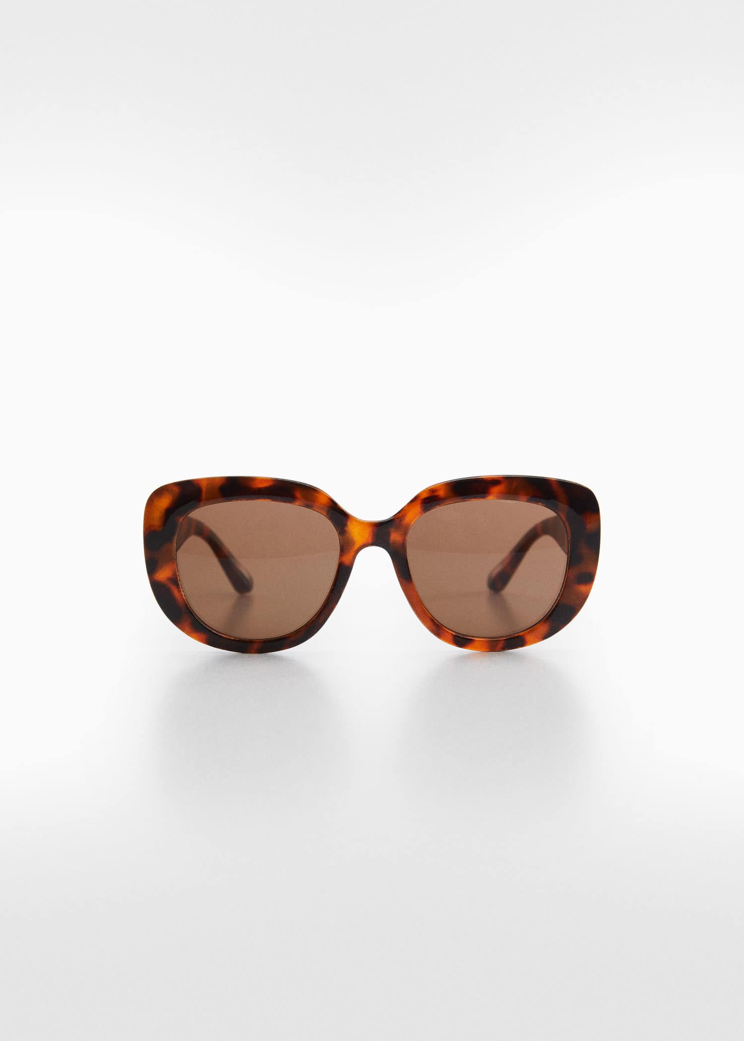MANGO Tortoiseshell Rounded Sunglasses in Chocolate | Endource