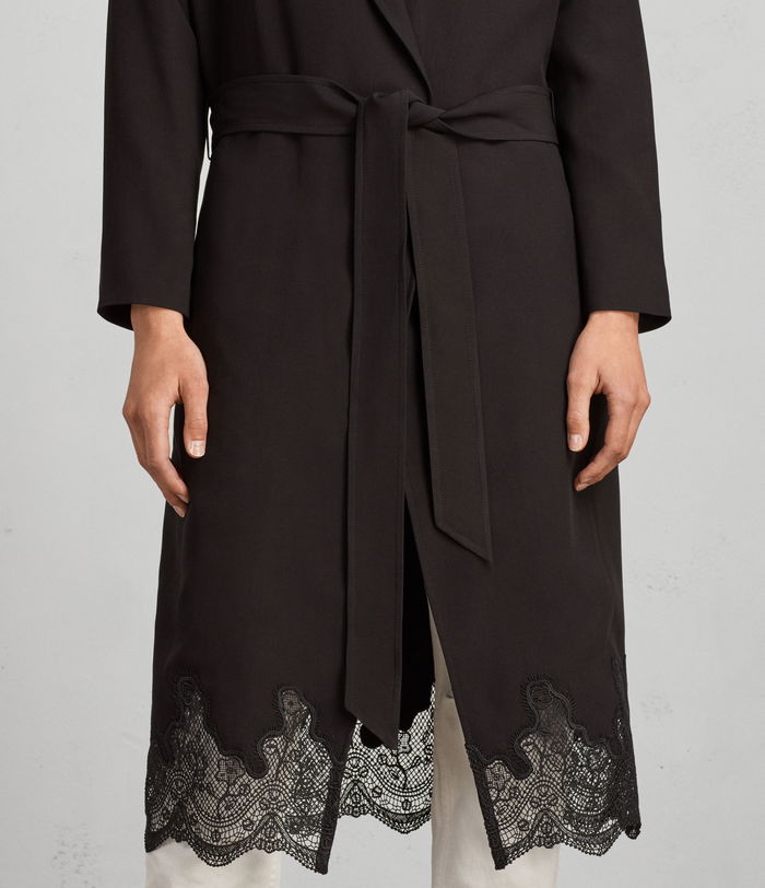 ALLSAINTS Sandra Lace Mac in Black | Endource