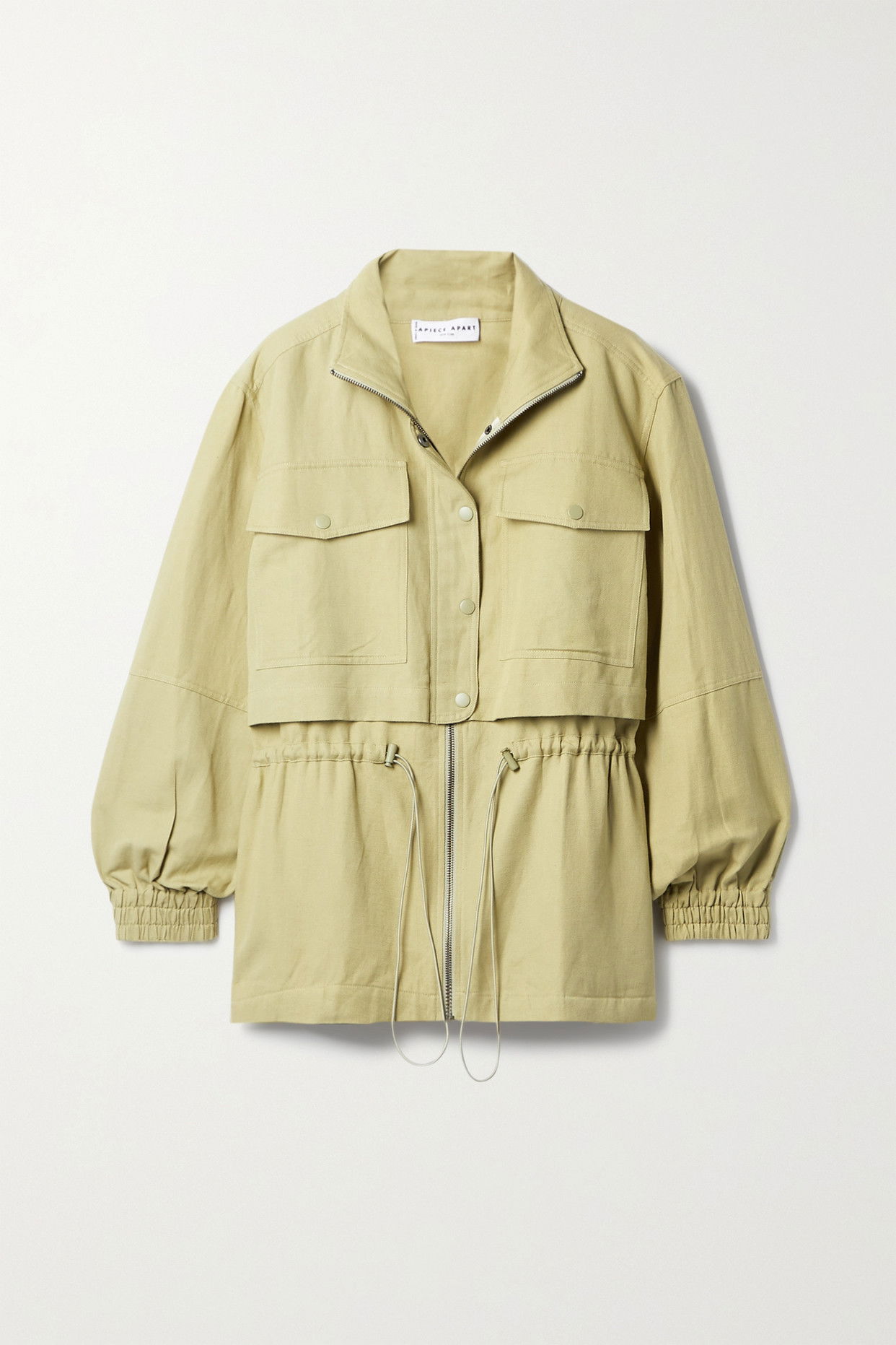 APIECE APART Selva Linen And Organic Cotton-Blend Twill Jacket in Green ...