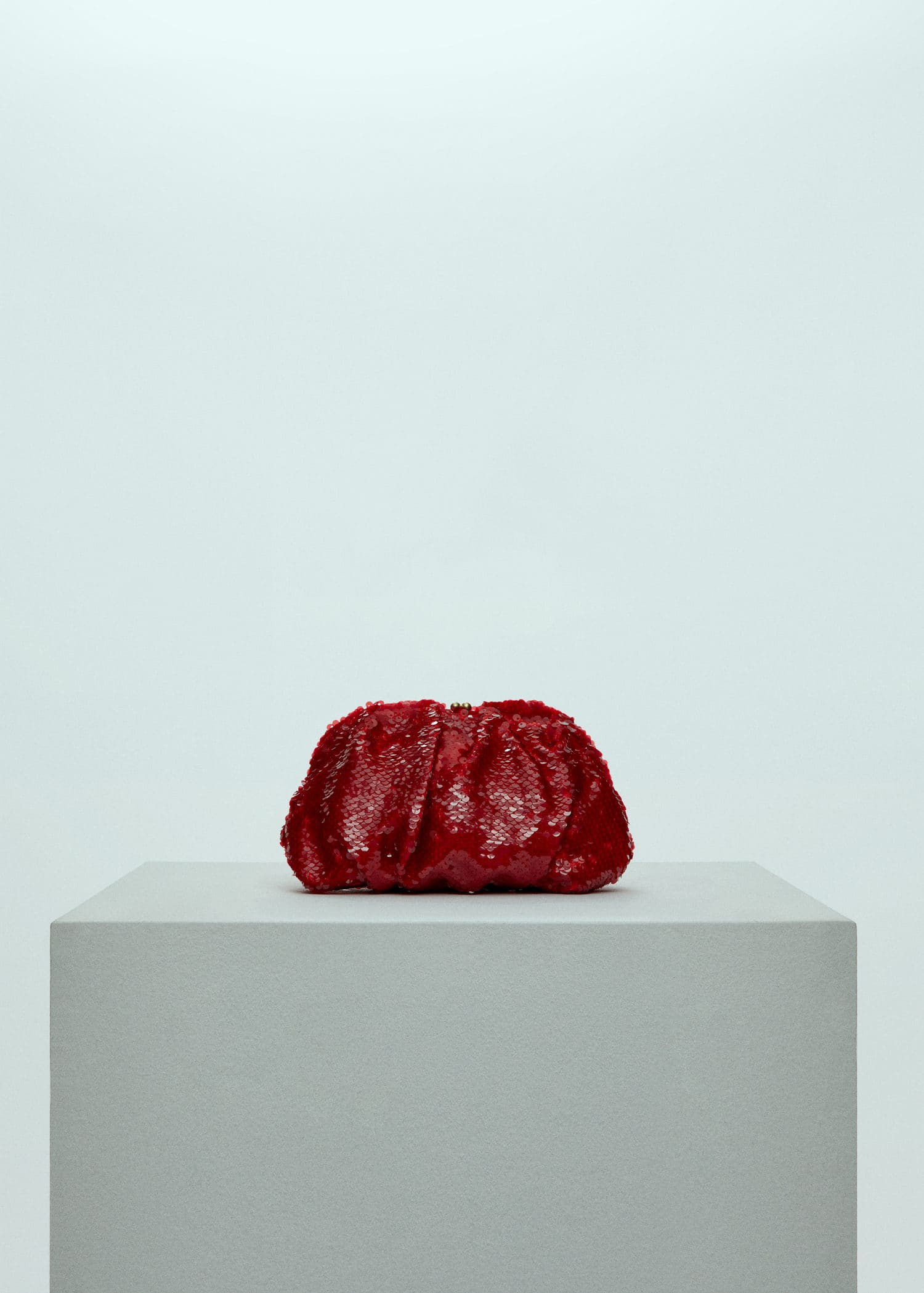 MANGO Sequin Clutch Bag in Red | Endource