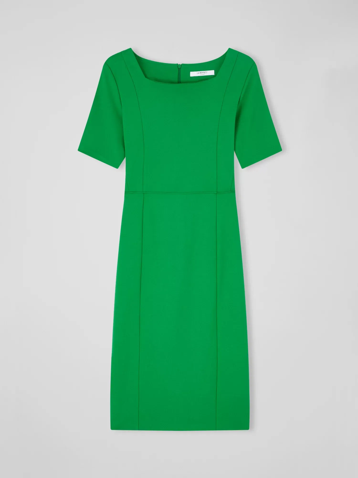 L.K. BENNETT Sienna Knee Length Sheath Dress in Green | Endource