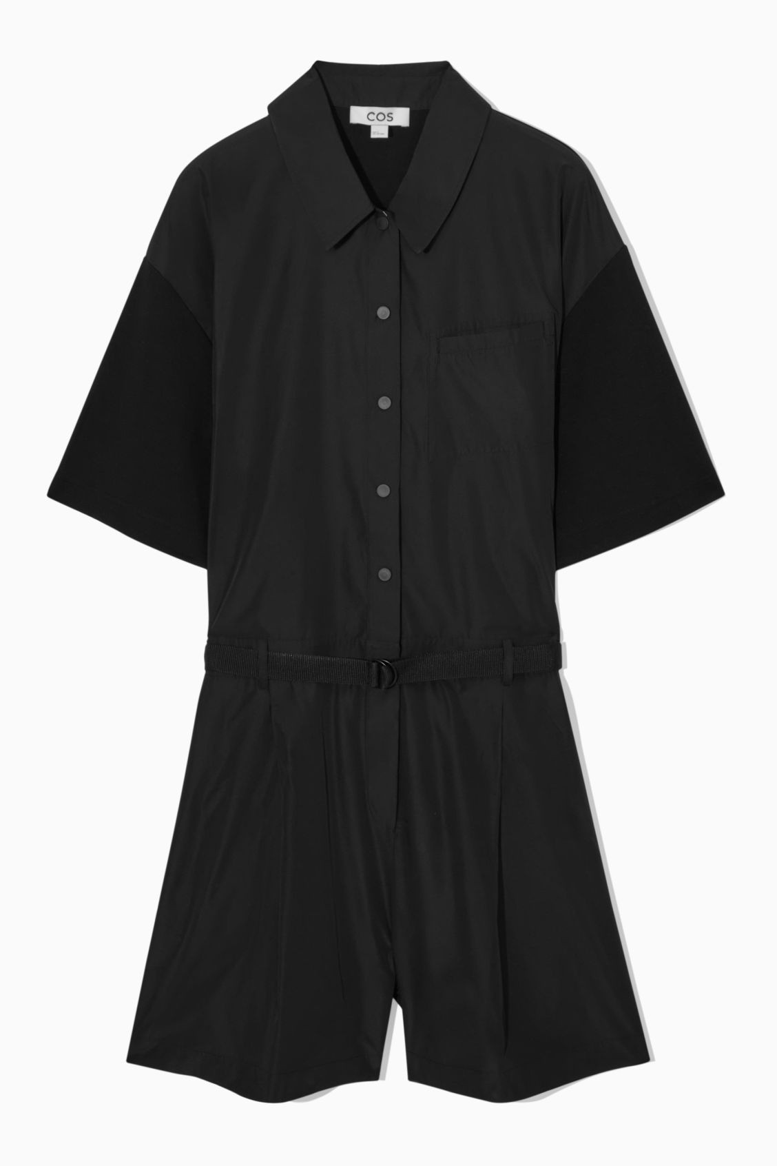 COS Shell-Panel Playsuit in BLACK | endource