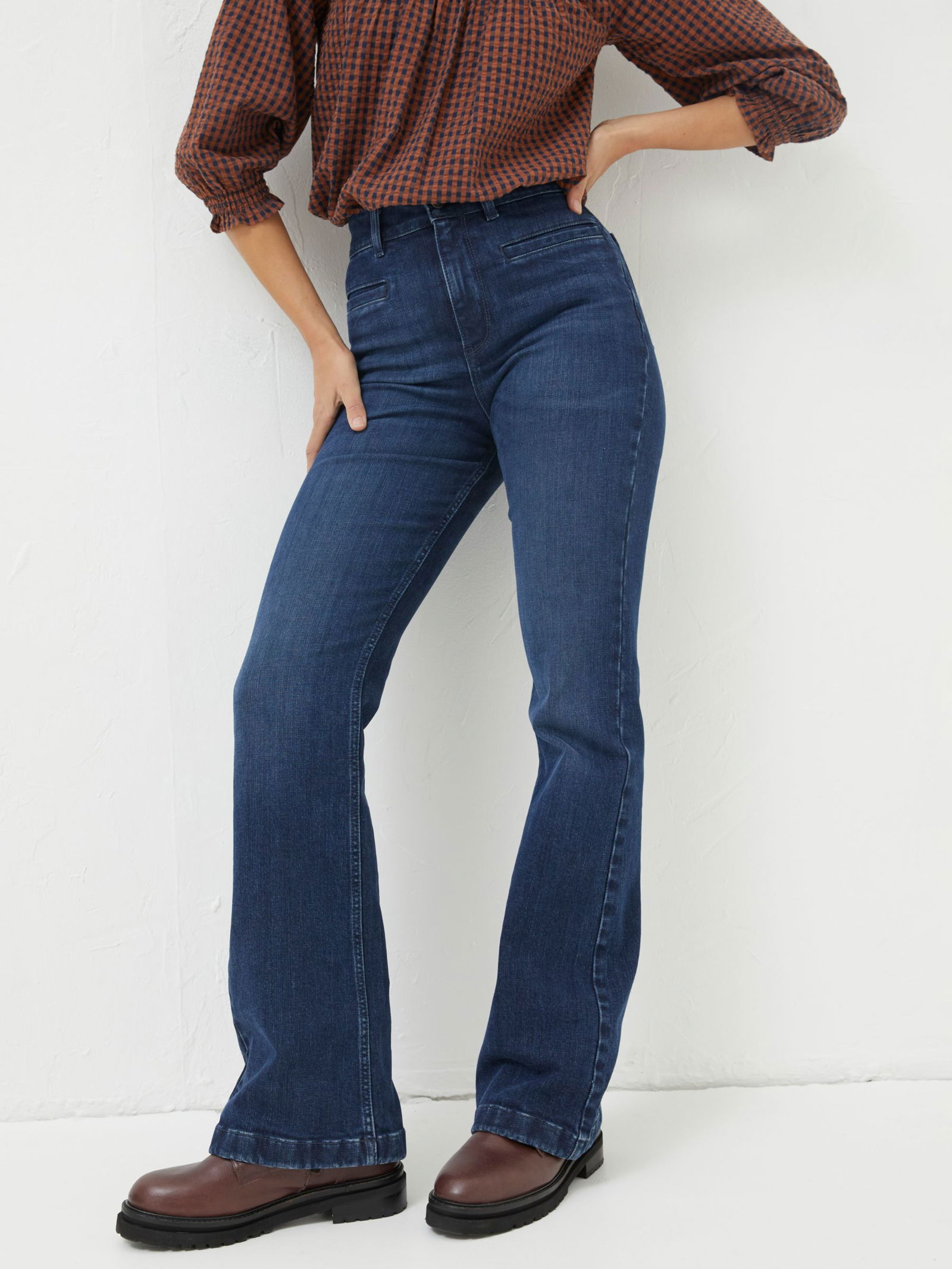 FATFACE Fly Flare Jeans in Dark Blue | Endource