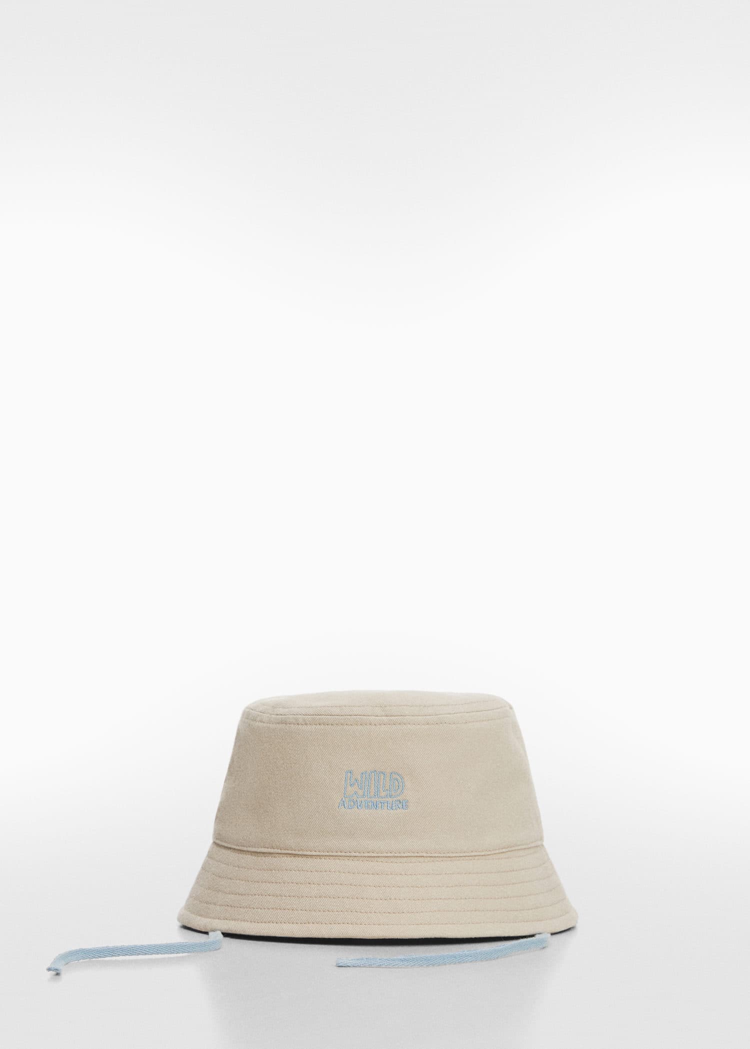 MANGO Embroidered Bucket Hat in Sand | Endource
