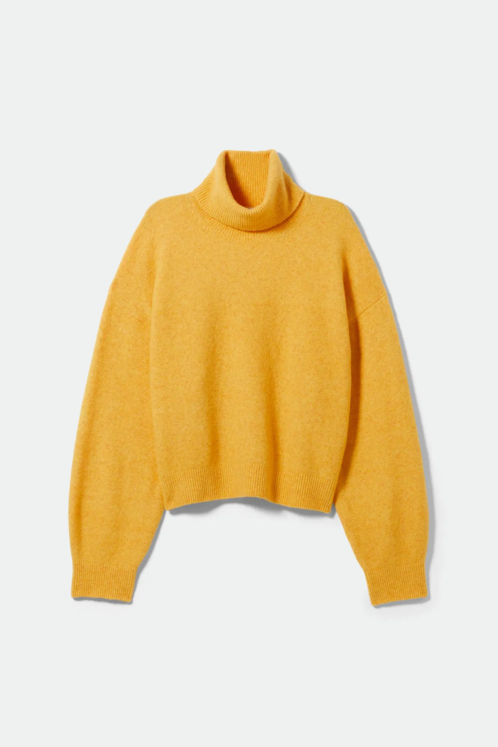 WEEKDAY Aggie Turtleneck Sweater in Canary yellow | endource