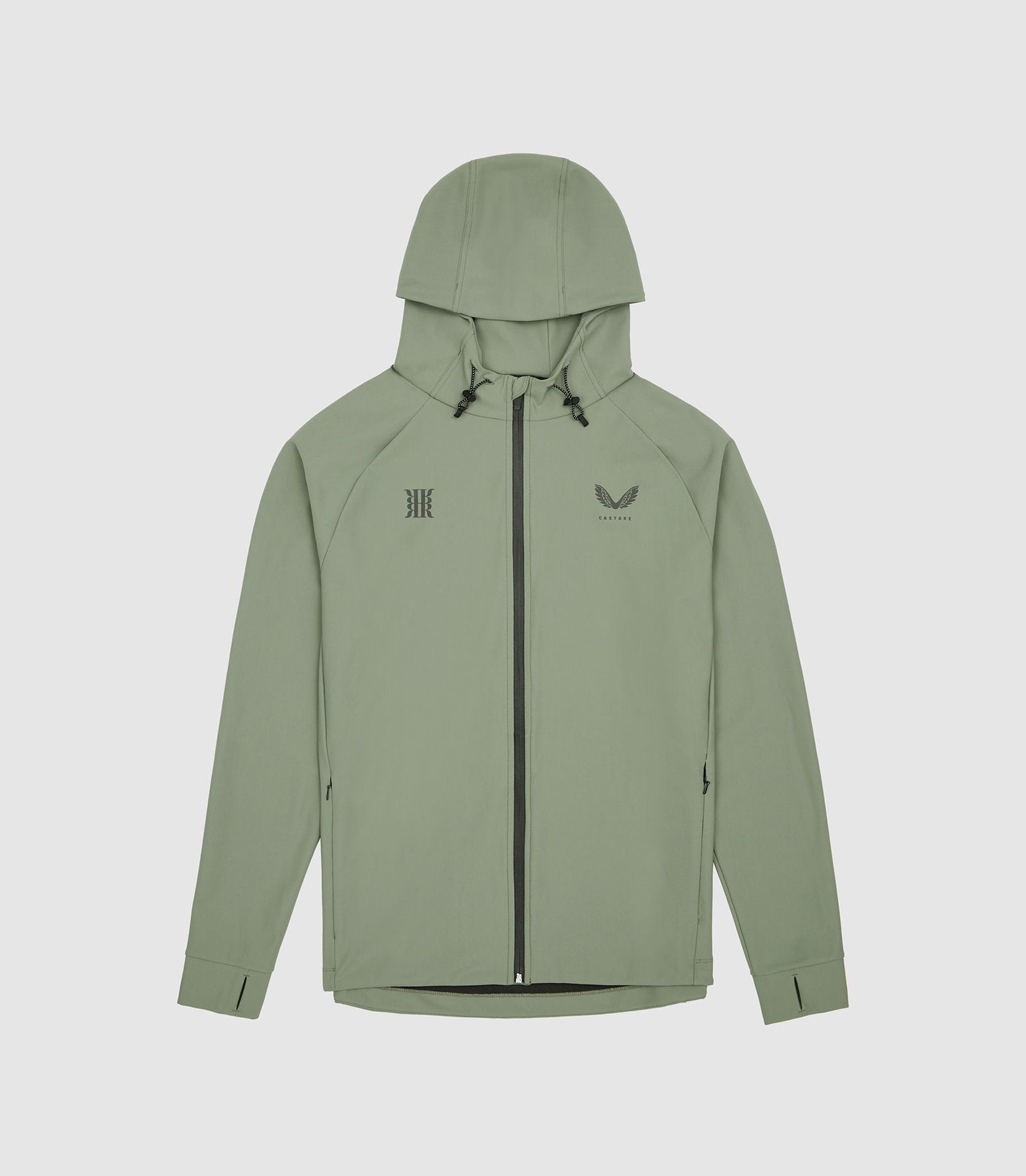 REISS Kai Bonded Running Jacket in Khaki | Endource