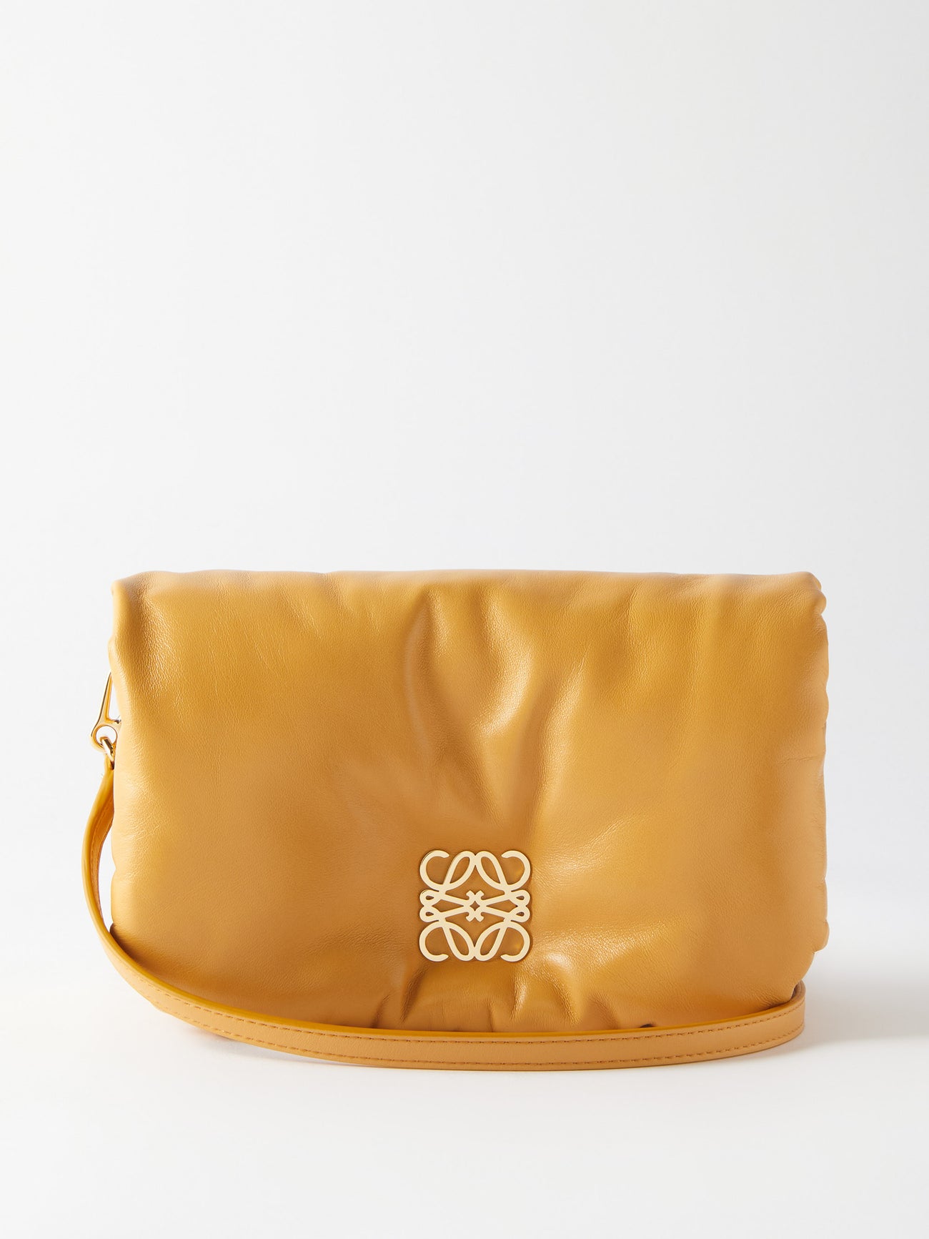 LOEWE Puffer Goya Padded-Leather Bag in Tan | Endource