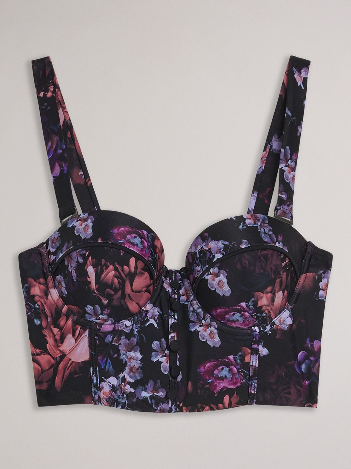 TED BAKER Ajantah Floral Longline Bikini Top | endource