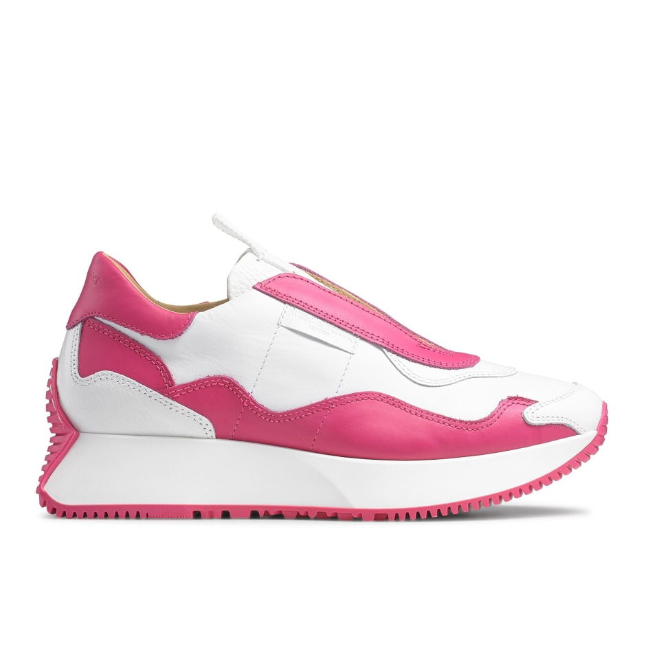 RUSSELL & BROMLEY Timeless Flared Laceless Sneaker In Grained Leather ...