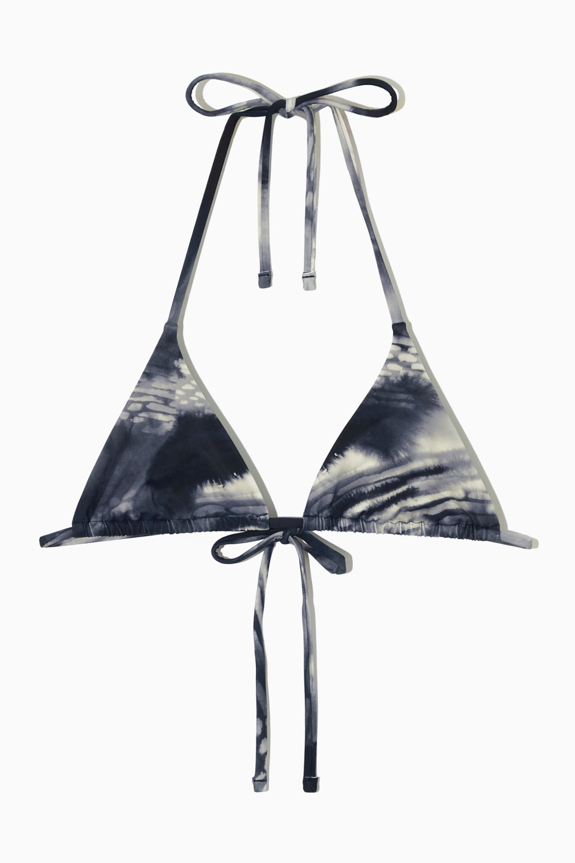 COS Snake-Print Triangle Bikini Top in NAVY / SNAKE PRINT | endource
