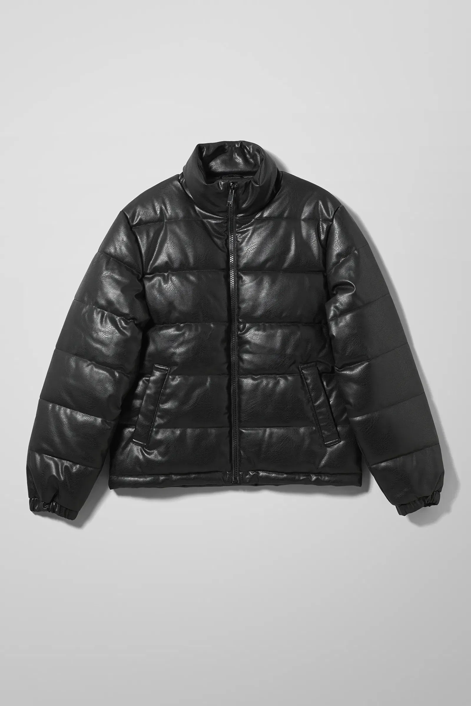 WEEKDAY Cole Faux Leather Jacket in black | Endource