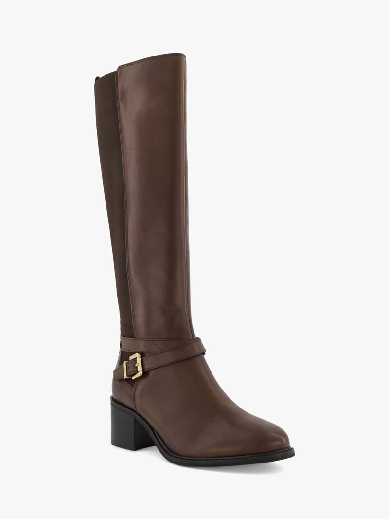 DUNE Tildy Leather Knee High Boots | Endource