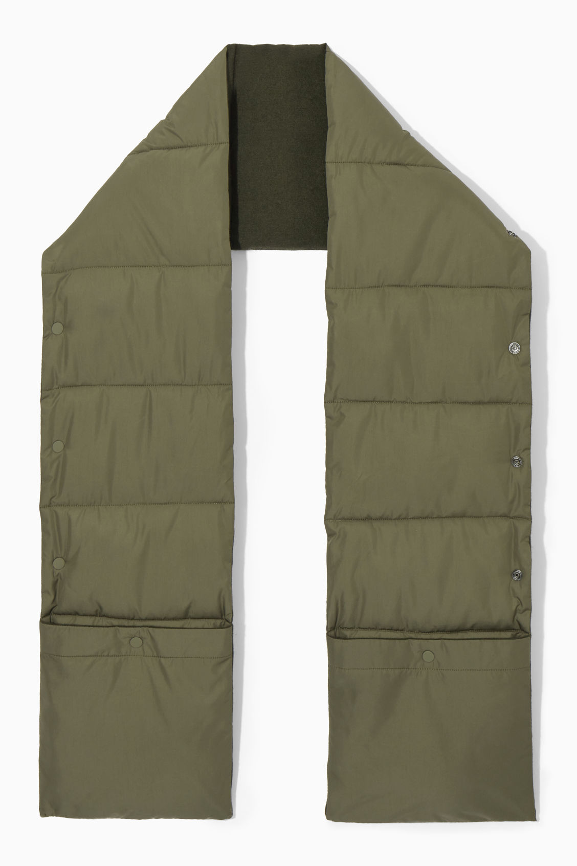 COS Convertible Padded Scarf in KHAKI GREEN | Endource