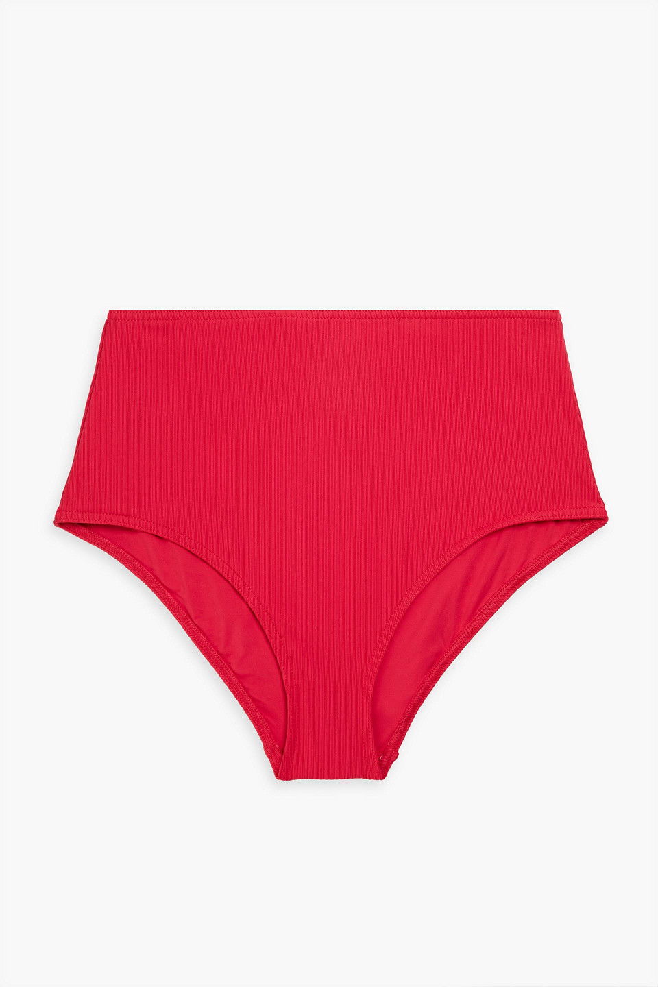 ZIMMERMANN Ribbed High-Rise Bikini Briefs in Pink | Endource