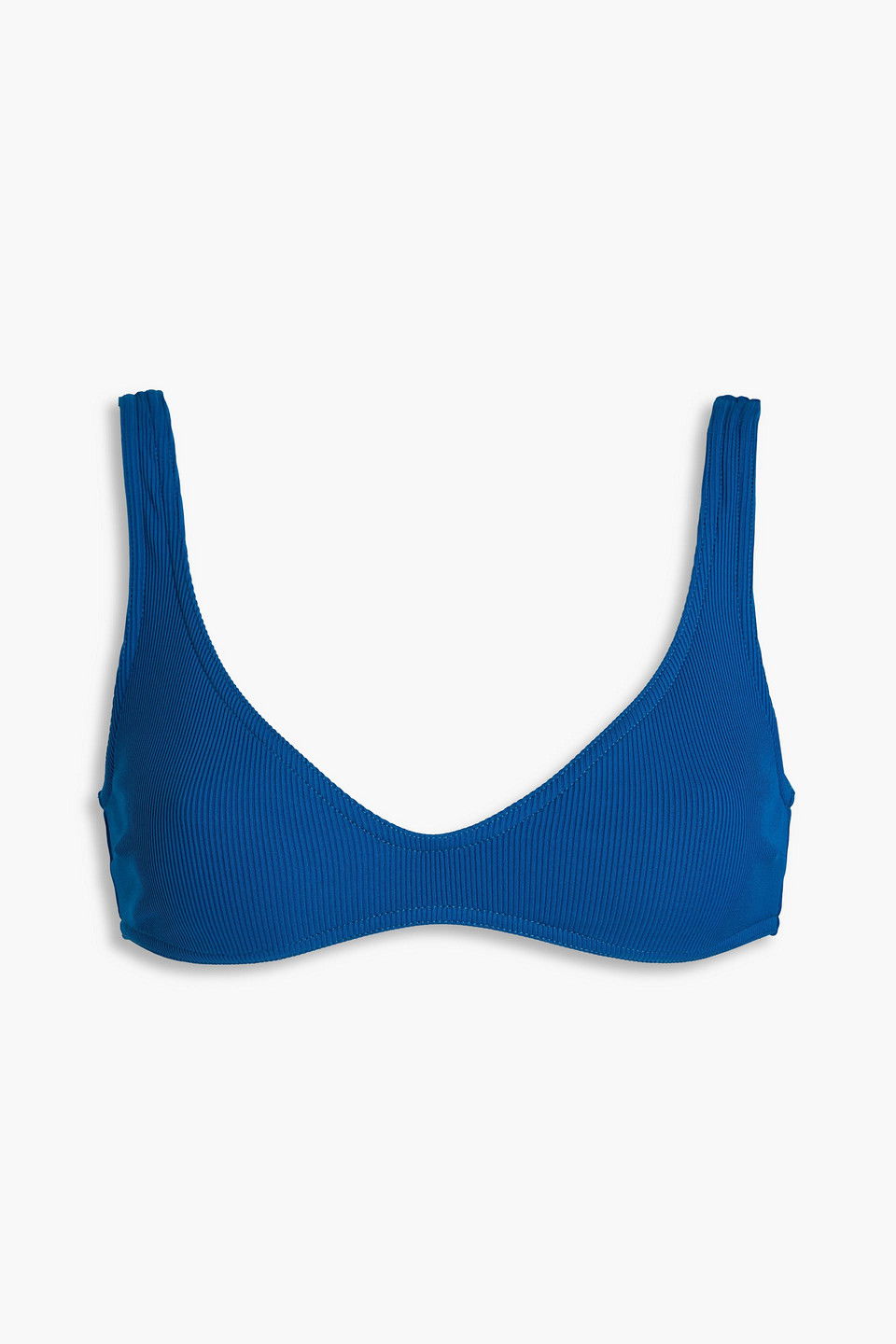 ZIMMERMANN Separates Sculpt Ribbed Bikini Top in Blue | Endource