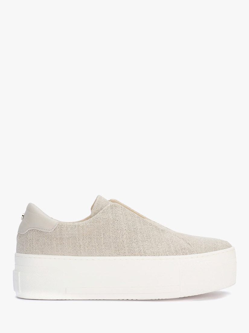 MINT VELVET Platform Slip-On Trainers in Silver | endource