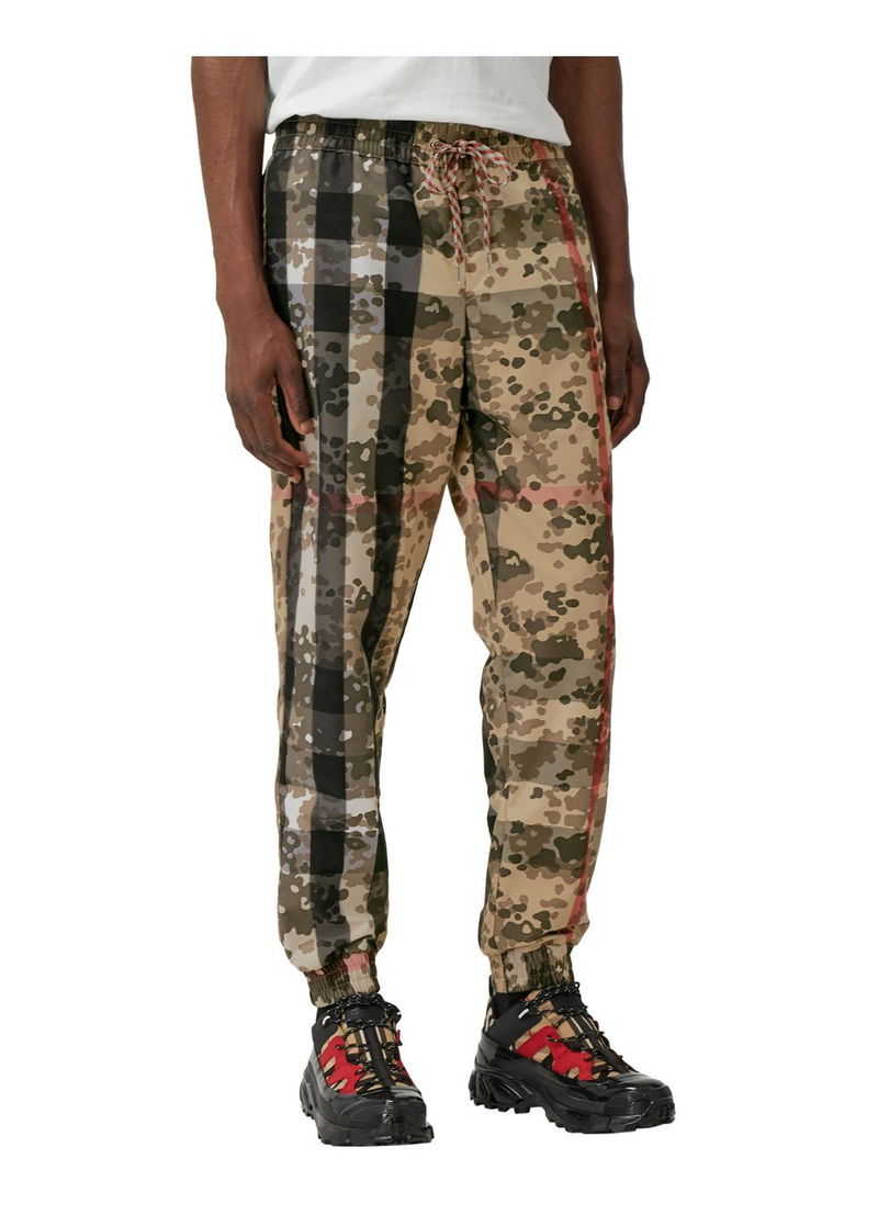 BURBERRY Camouflage Check Nylon Jogging Pants | Endource