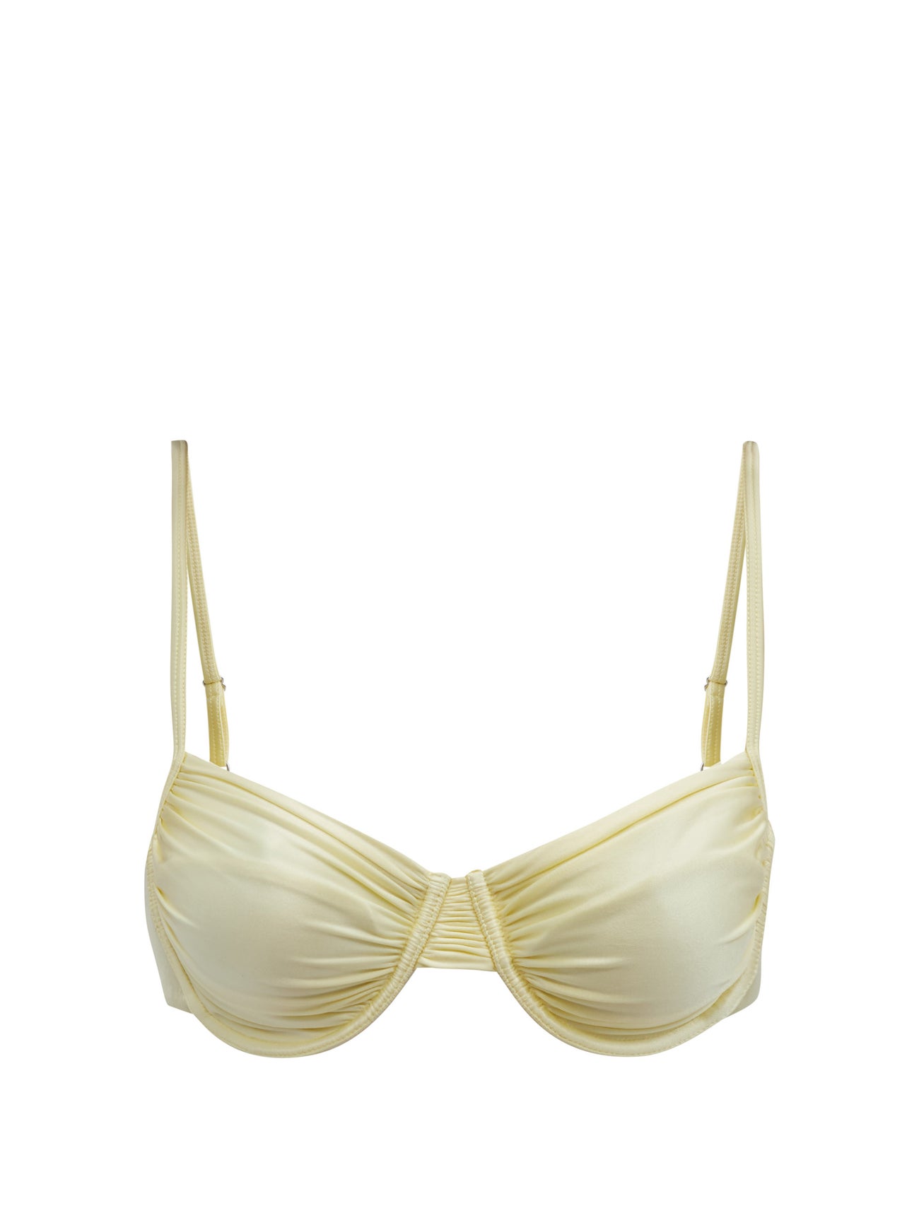 ISA BOULDER Jules Ruched Underwired Bikini Top | endource