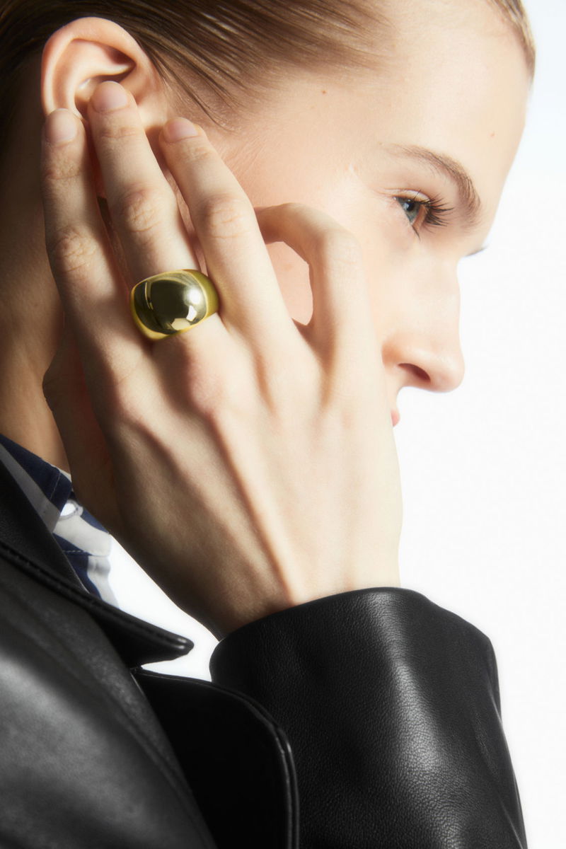 COS Gold-Plated Dome Ring in GOLD | Endource