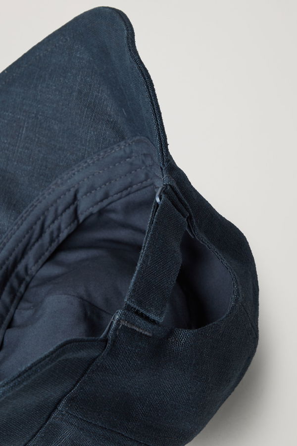 COS Hemp Oversized Visor Hat in Navy | Endource