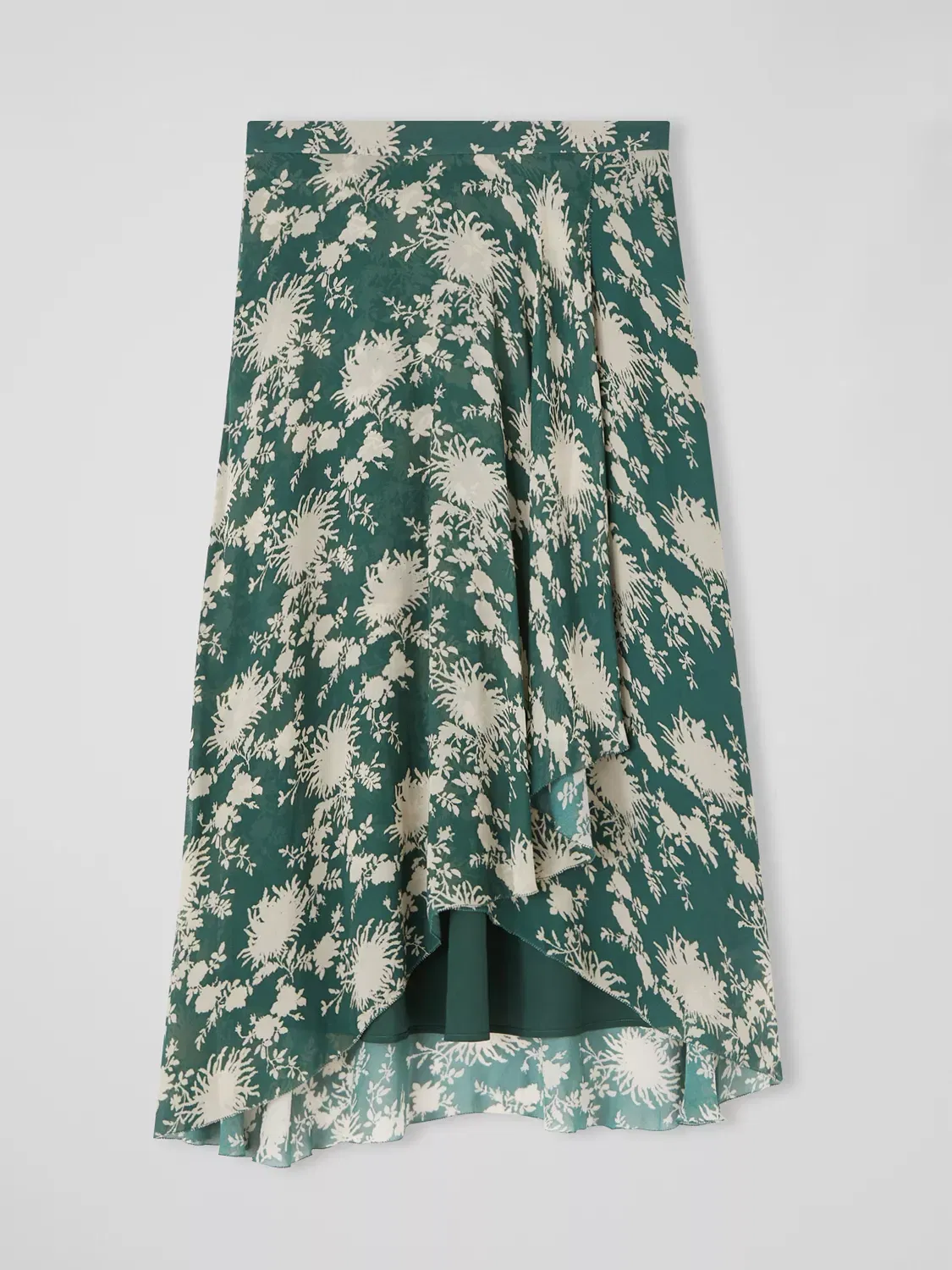 L.K. BENNETT Krasner Floral Midi Skirt in Green | Endource