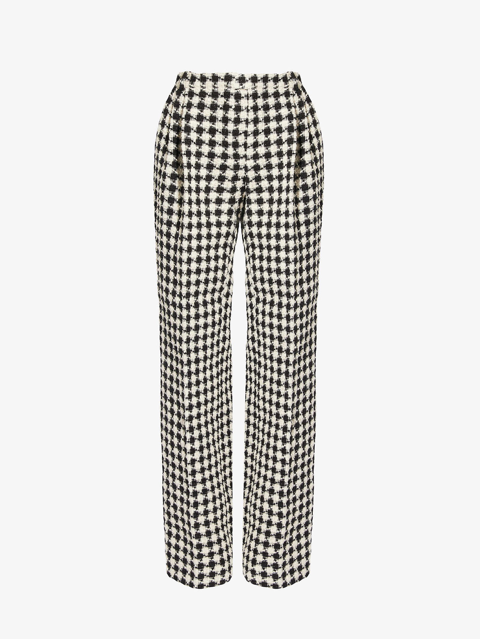 GUCCI Tweed-Texture Monogram-Print High-Rise Straight-Leg Cotton-Blend ...