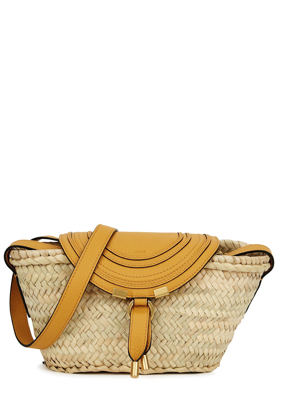 CHLOÉ Marcie Mini Raffia Basket Bag | Endource