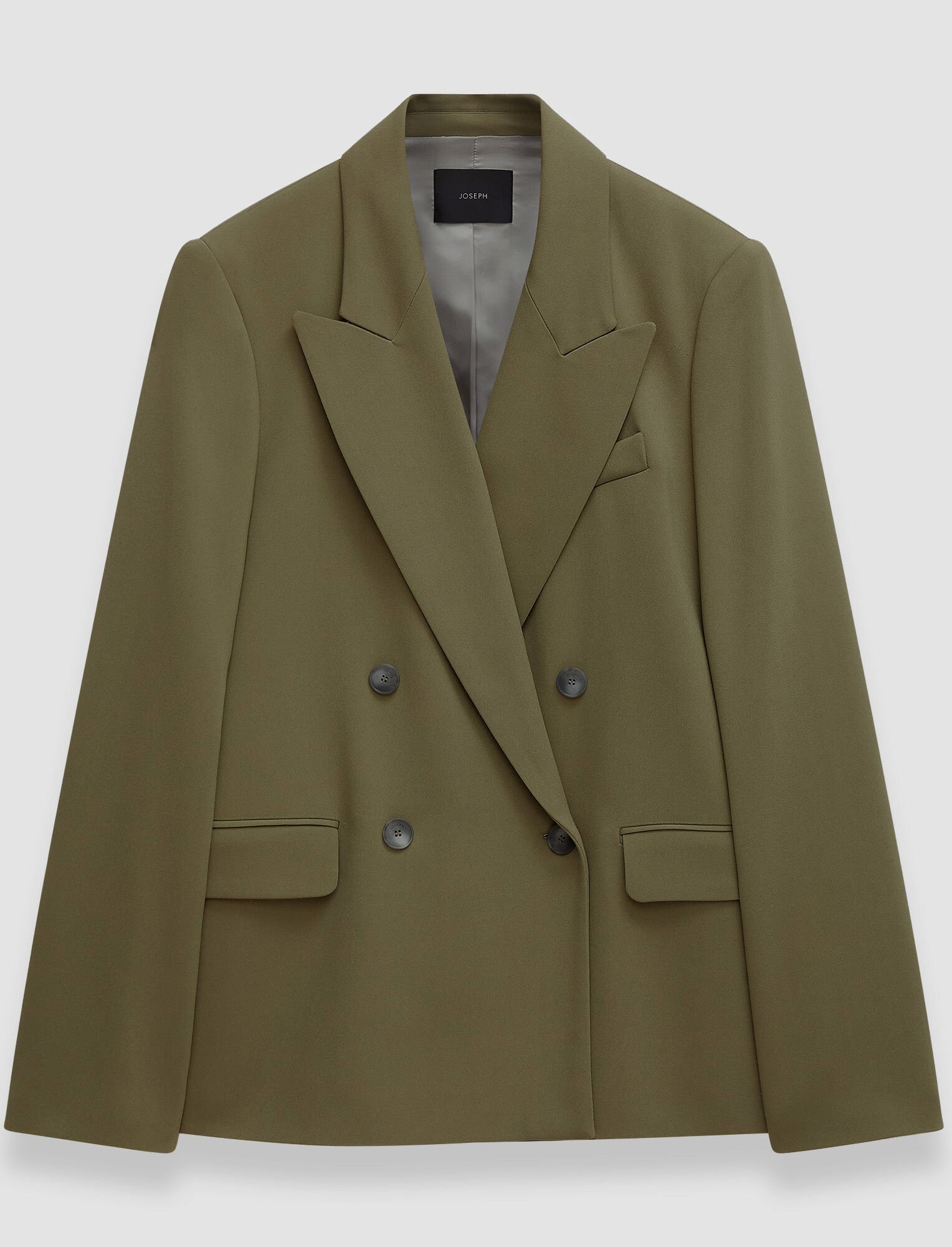 JOSEPH Comfort Cady Jaden Jacket in Dark Olive | Endource