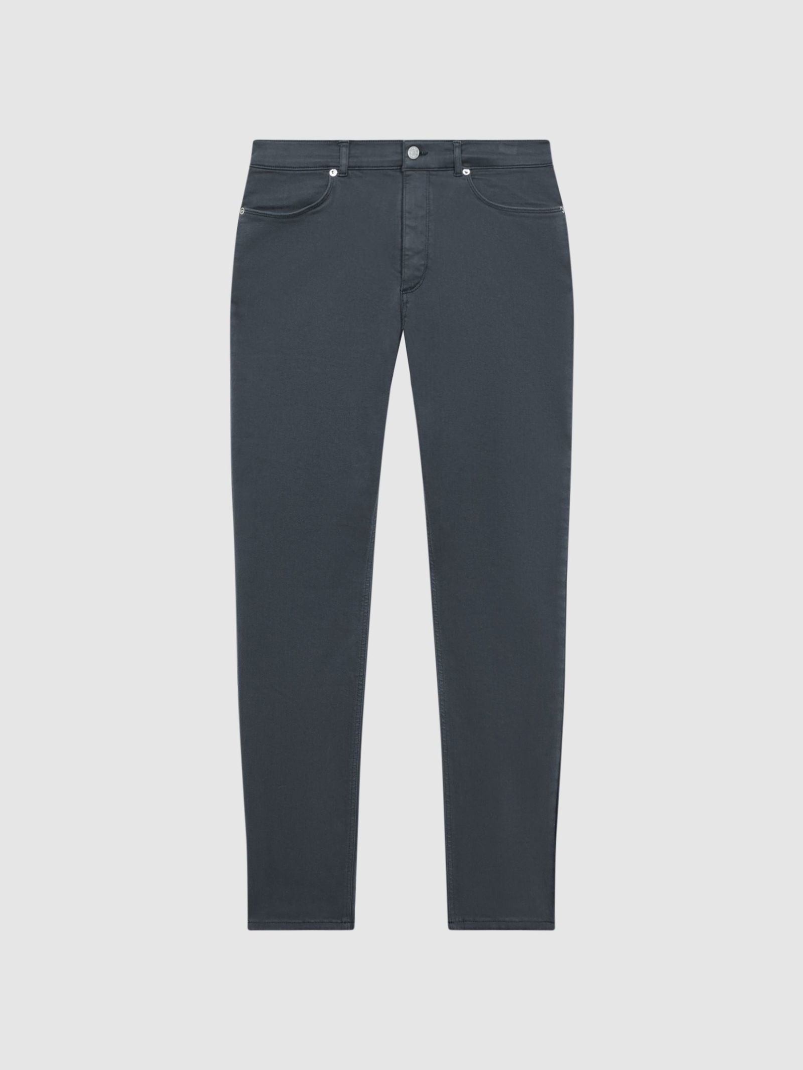 REISS Dover Slim Fit Brushed Jeans in Airforce Blue | Endource