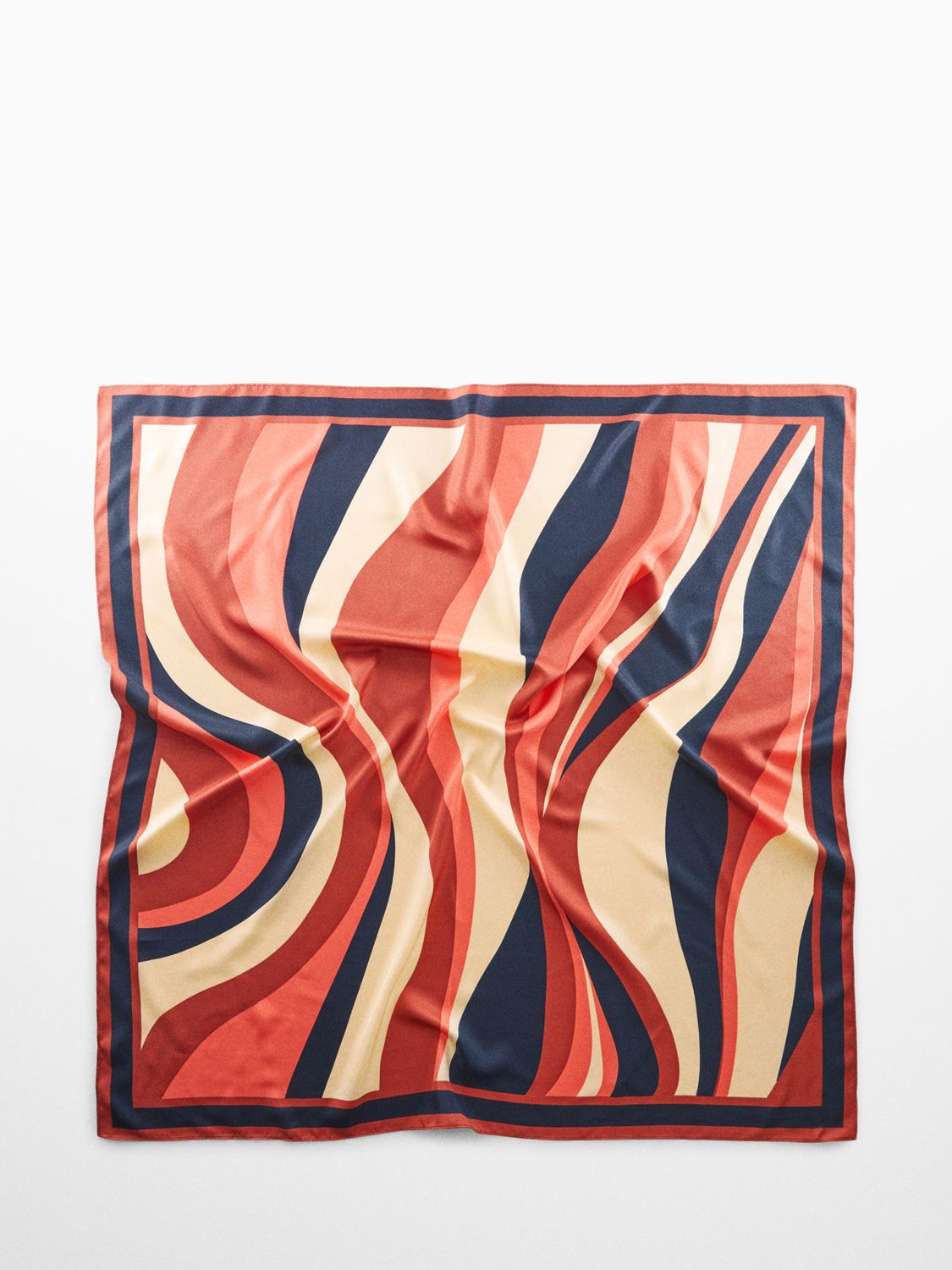 MANGO Silas Scarf in Navy/Multi | Endource