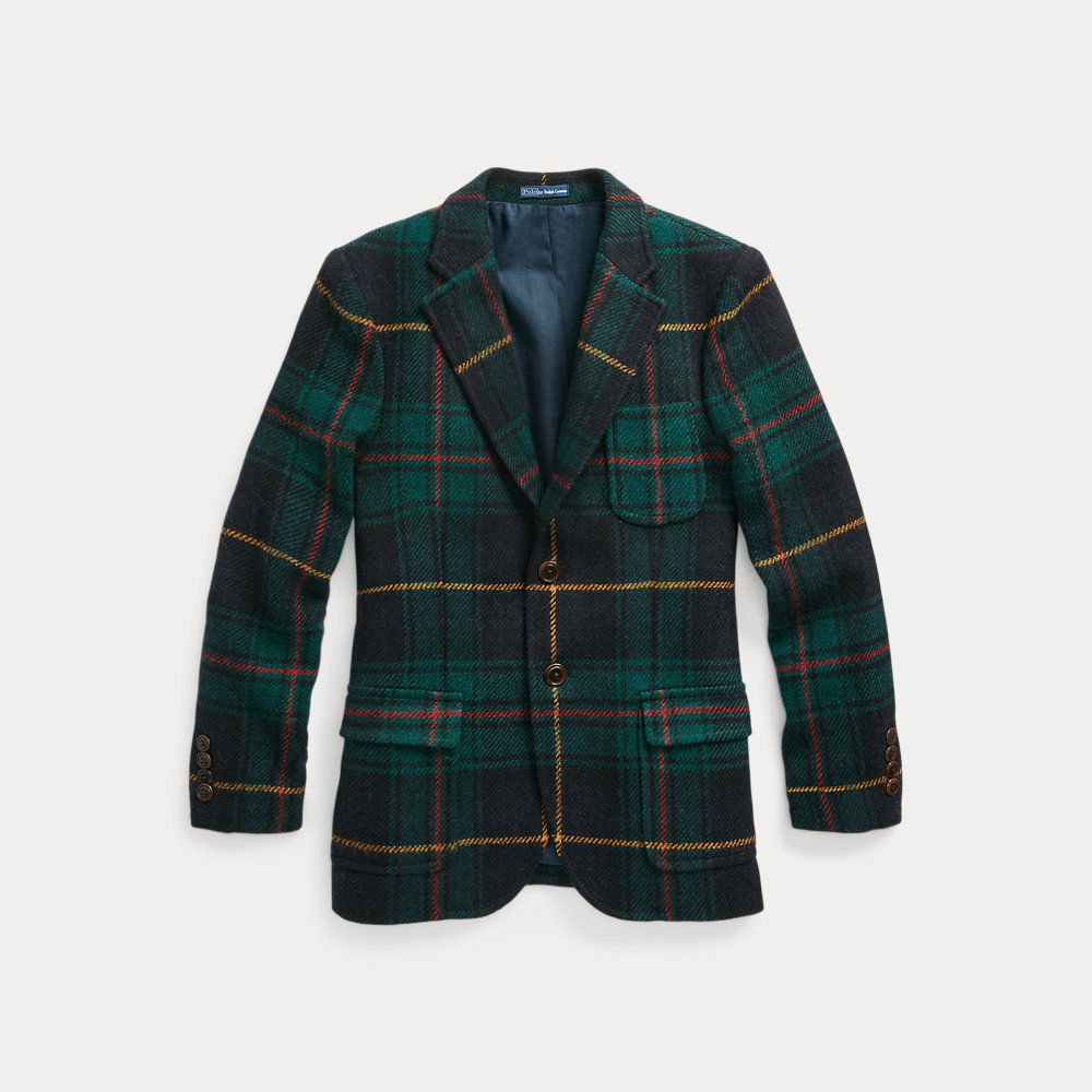 Ralph Lauren Plaid Wool Tweed Blazer Endource