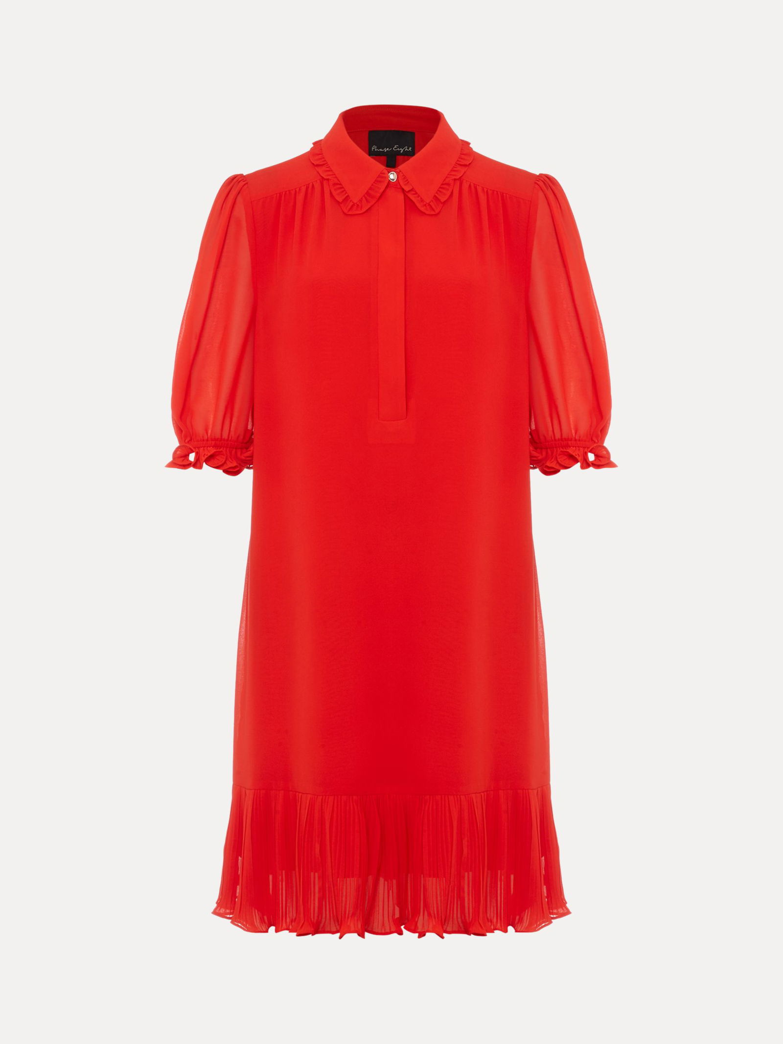PHASE EIGHT April Chiffon Mini Dress in Red | endource