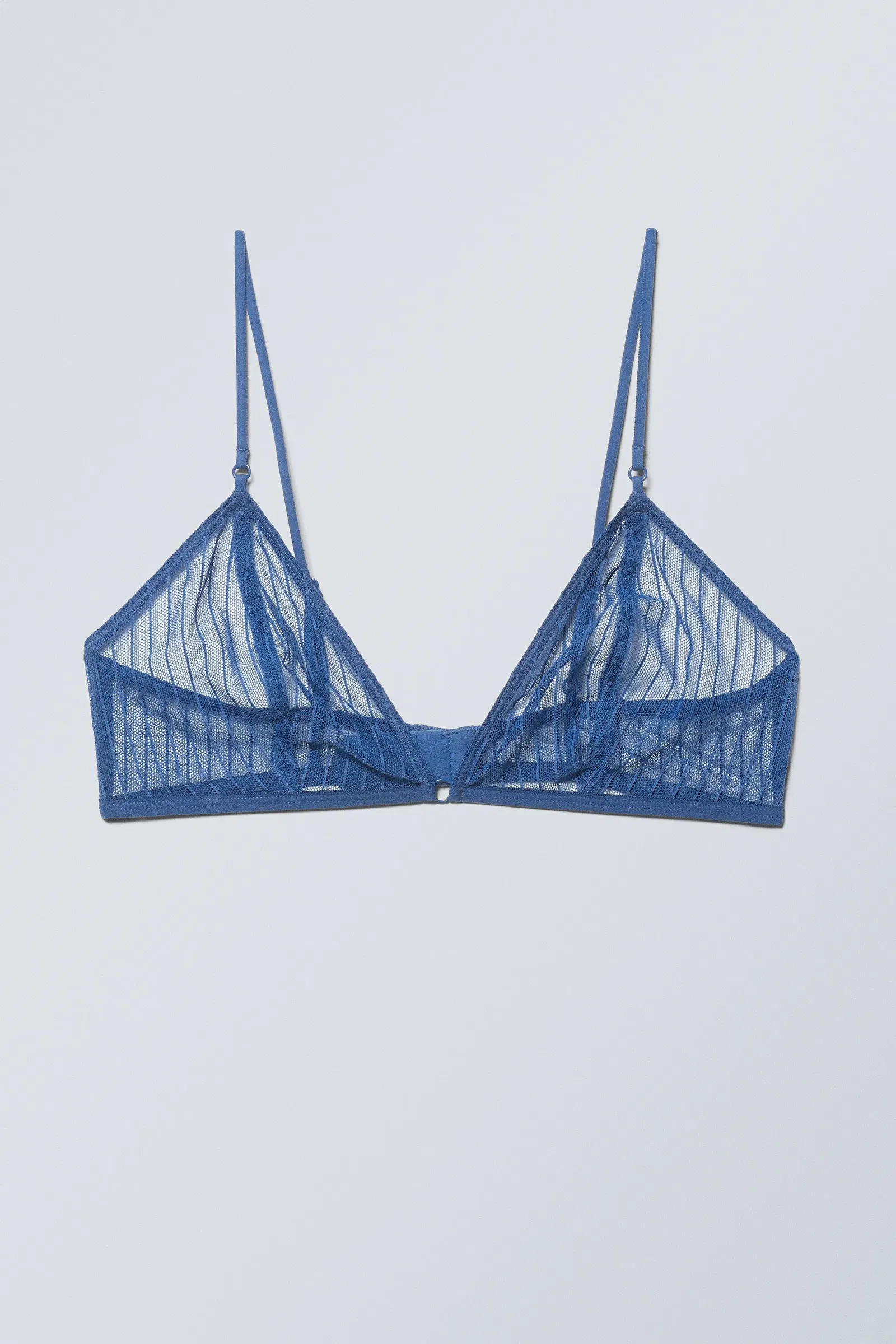 WEEKDAY Zelda Lace Bralette in Blue | Endource