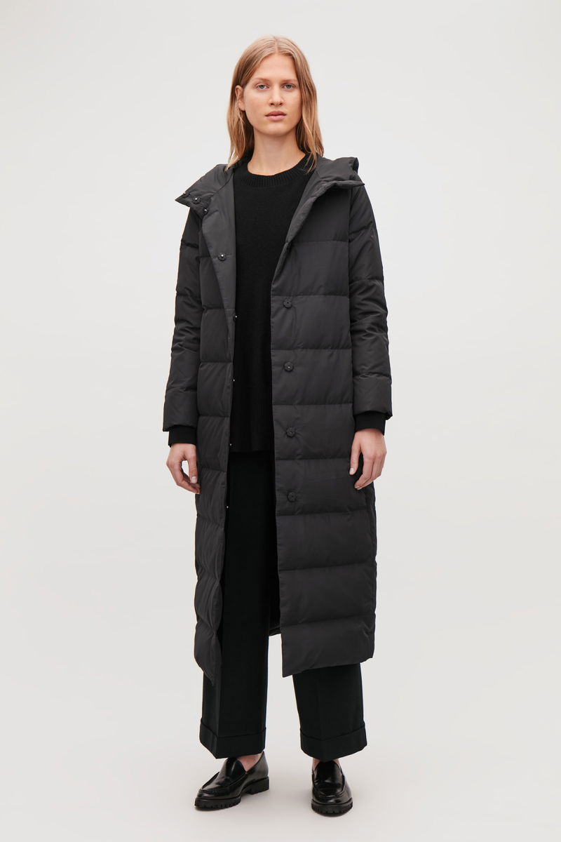 COS Hooded Long Puffer Coat | Endource