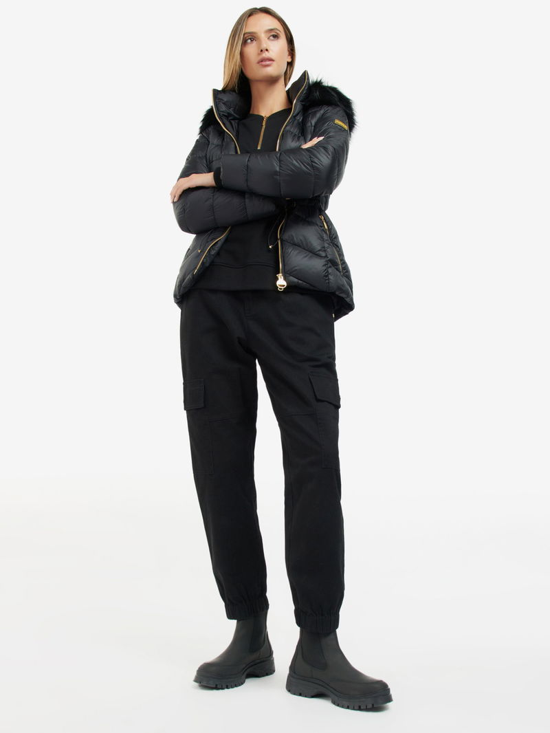 BARBOUR Island Quilted Jacket in Black | Endource