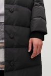 COS Hooded Long Puffer Coat in Black | endource