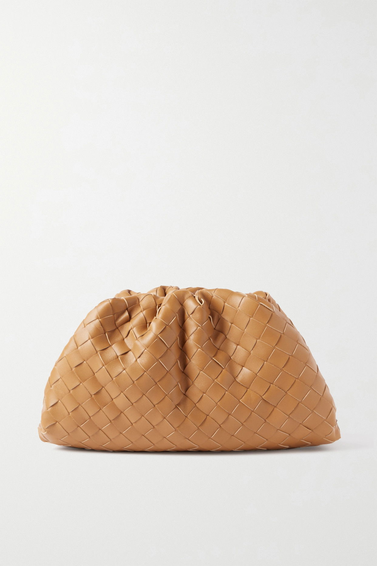 BOTTEGA VENETA Teen Pouch Small Gathered Intrecciato Leather Clutch in ...