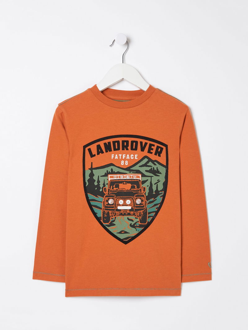 FATFACE Land Rover Graphic T-Shirt in Orange | endource