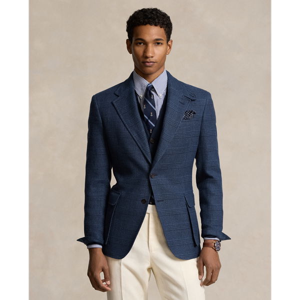 POLO RALPH LAUREN The RL67 Glen Plaid Tweed Jacket in Blue | endource